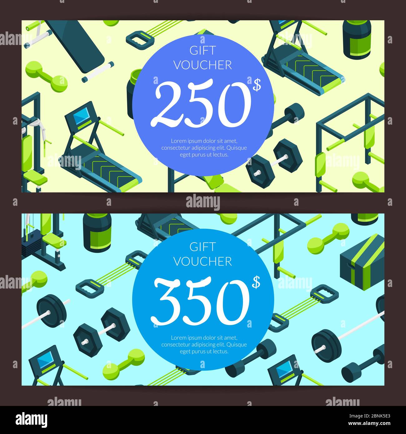 Vector gym discount. Sport and fitness banners Stock Vector Image & Art ...