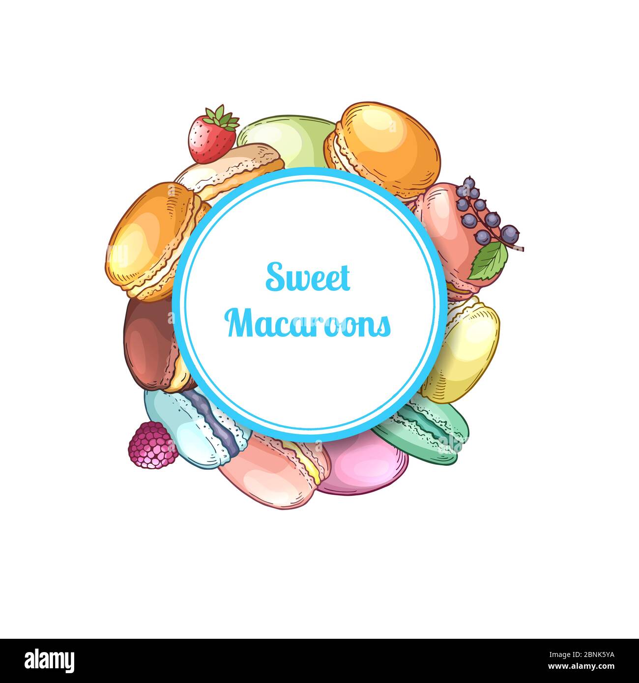 Vector hand drawn macaroons Stock Vector Image & Art - Alamy