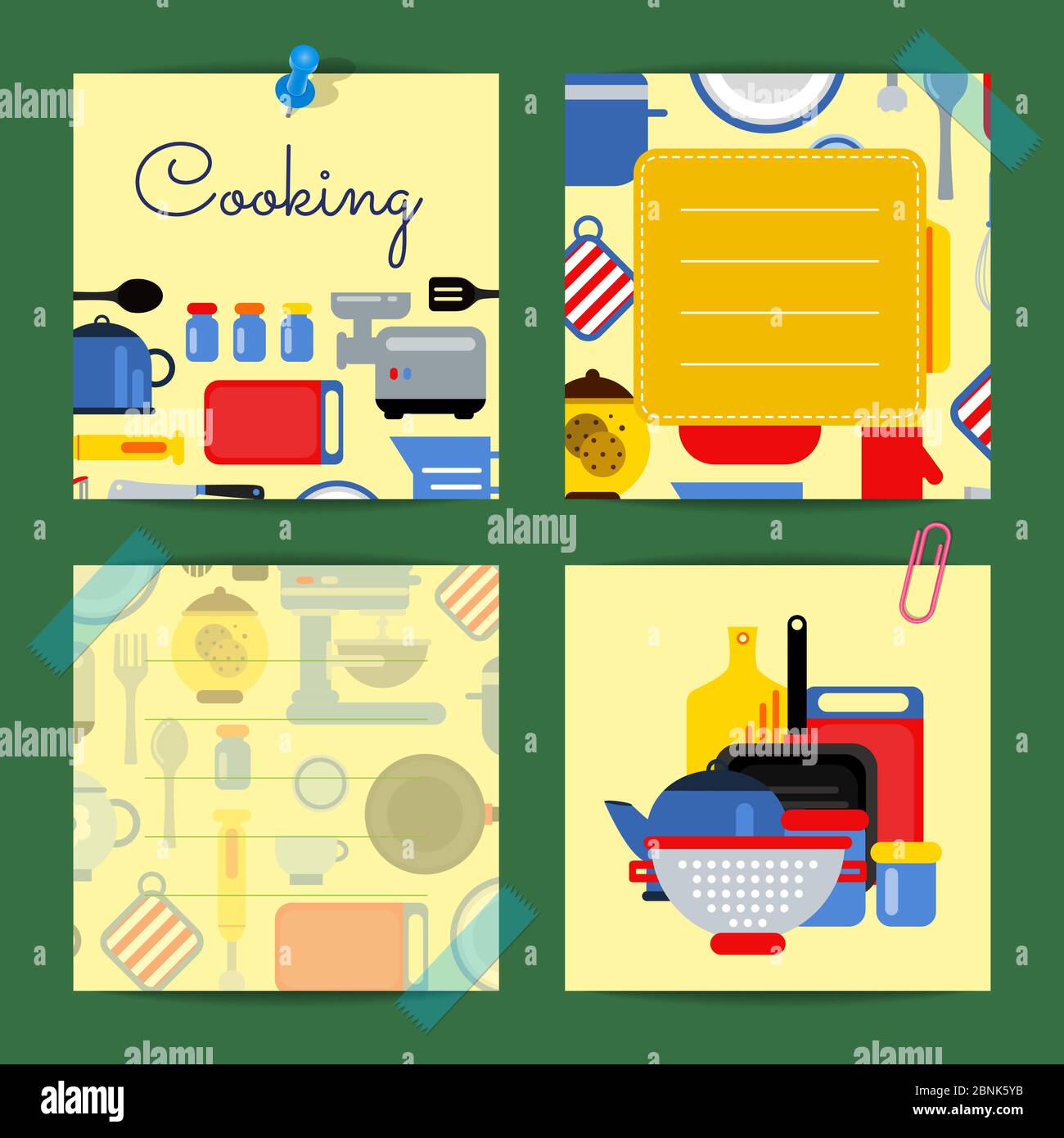 Vector set with kitchen utensils Stock Vector Image & Art - Alamy