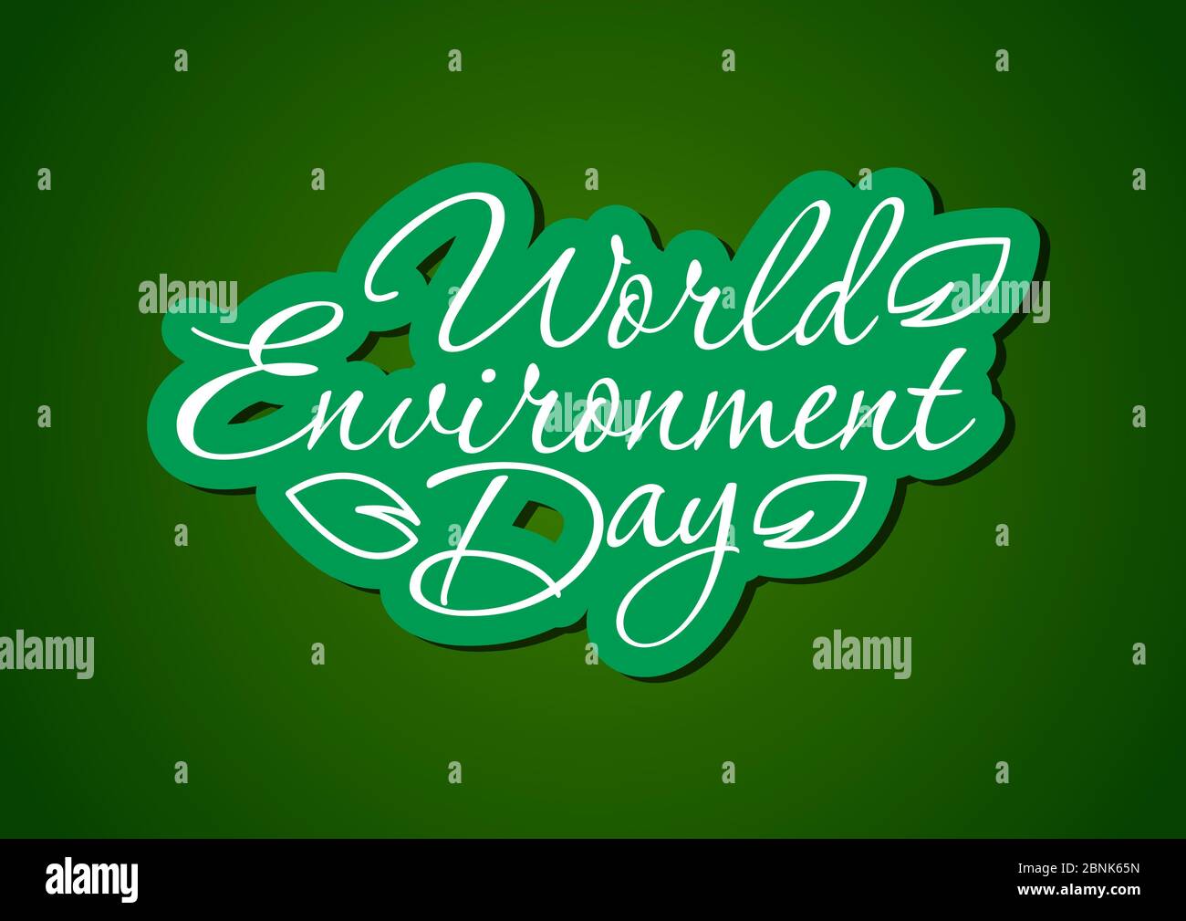 World environment day hand lettering for cards, posters etc. Vector ...