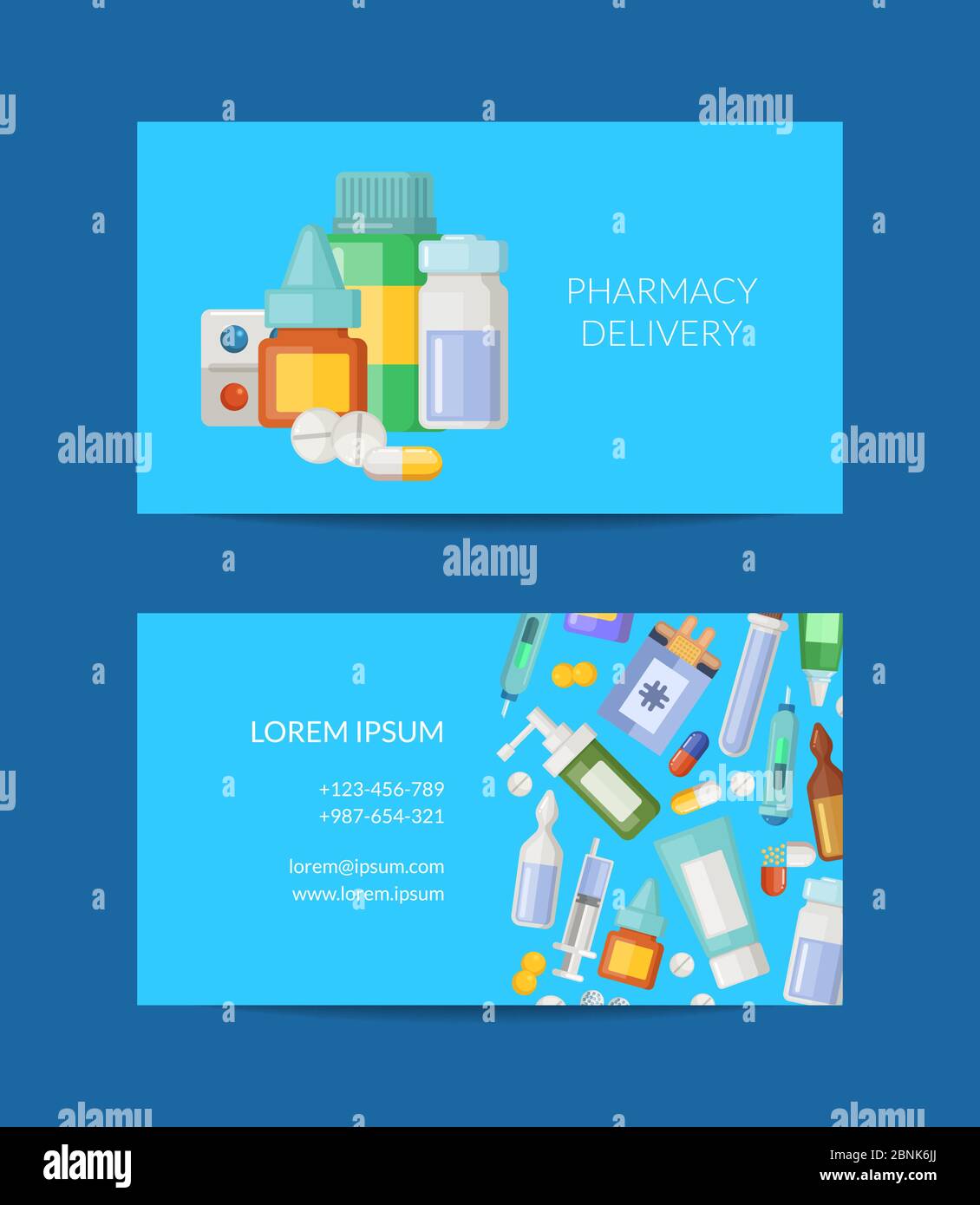 Vector pharmacy store business card template Stock Vector Image & Art ...