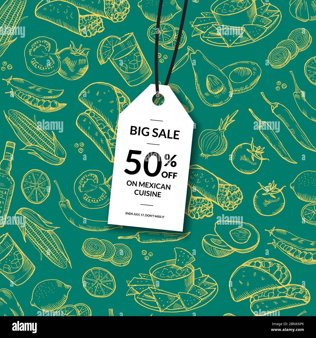 Vector sale tag mexican food Stock Vector Image & Art - Alamy