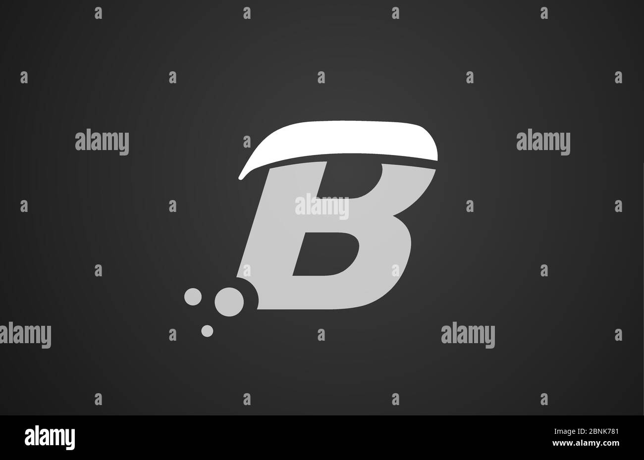 black and white B alphabet letter logo icon for business and company ...