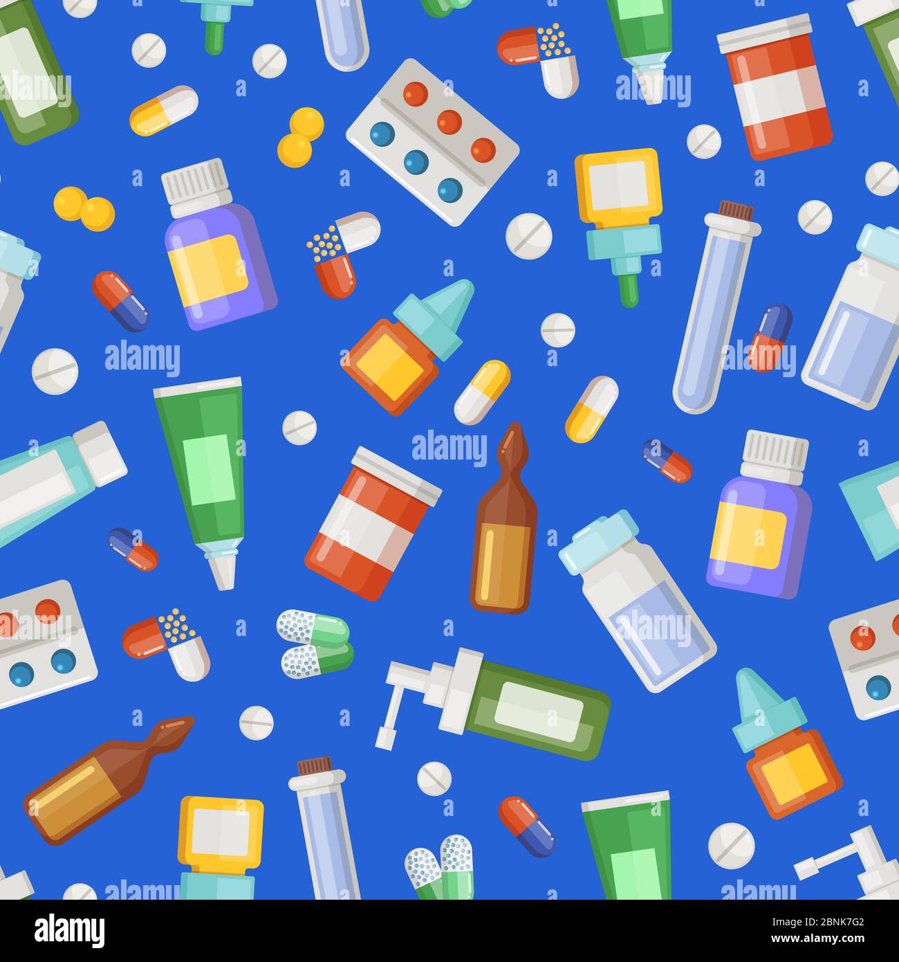 Vector pharmacy medicines, pills and potions pattern or background ...