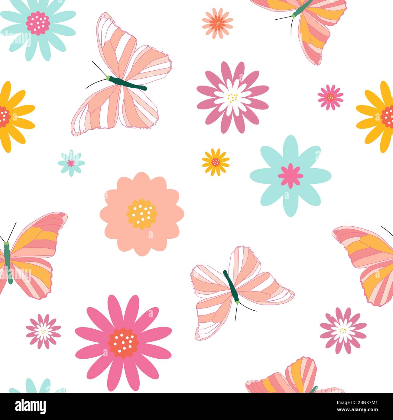 Butterfly Seamless Simple Pattern Background Vector Illustration Stock ...