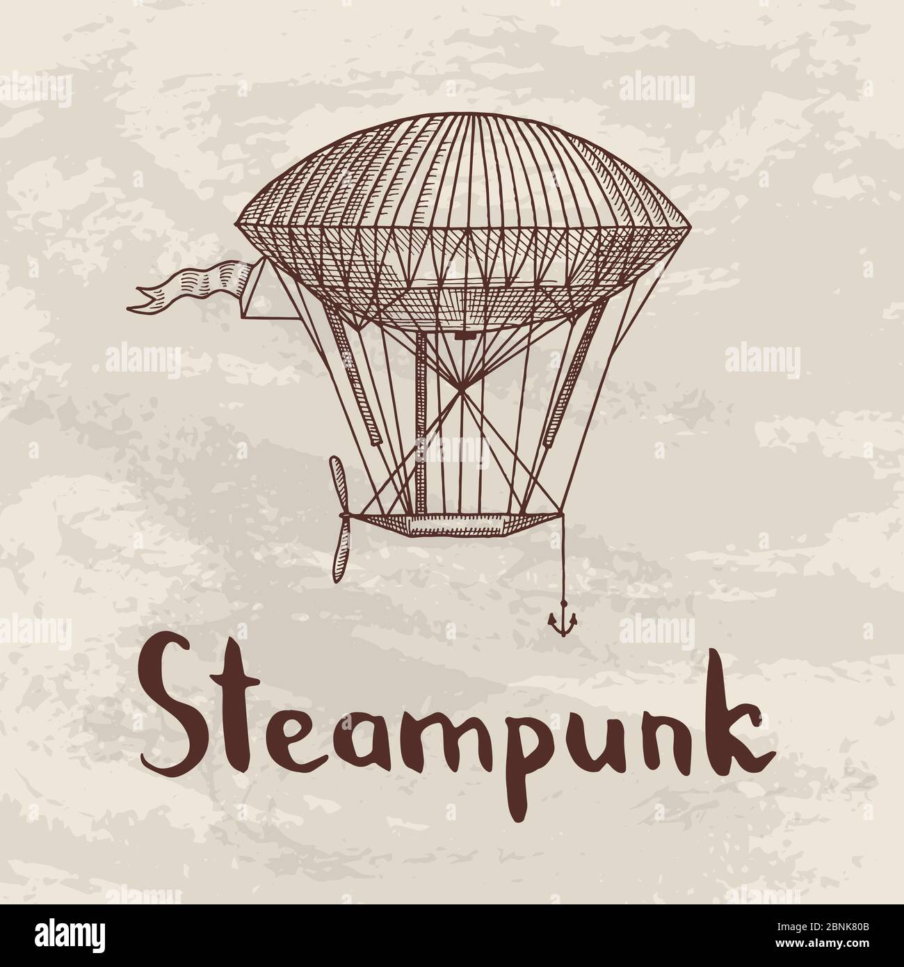 Vector steampunk hand drawn airships Stock Vector Image & Art - Alamy