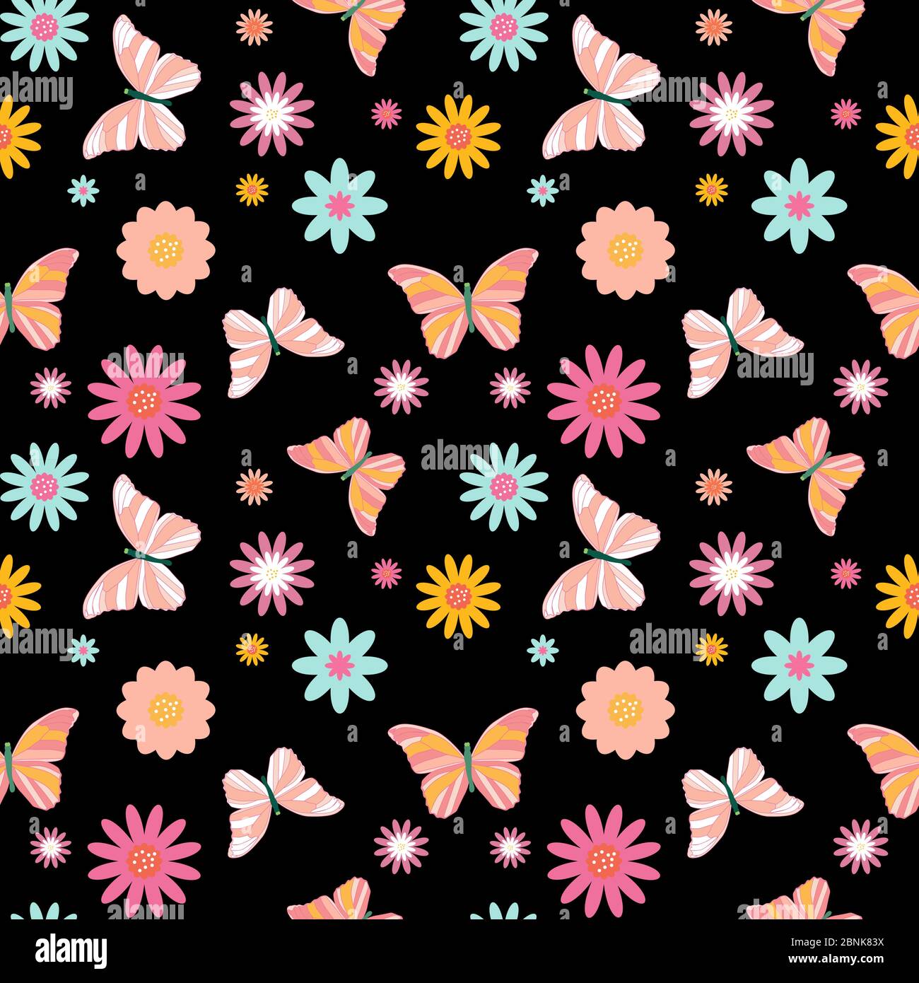 Butterfly Seamless Simple Pattern Background Vector Illustration Stock ...