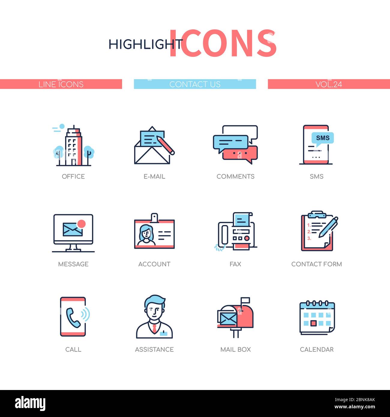 Management linear icons set Stock Vector Images - Alamy