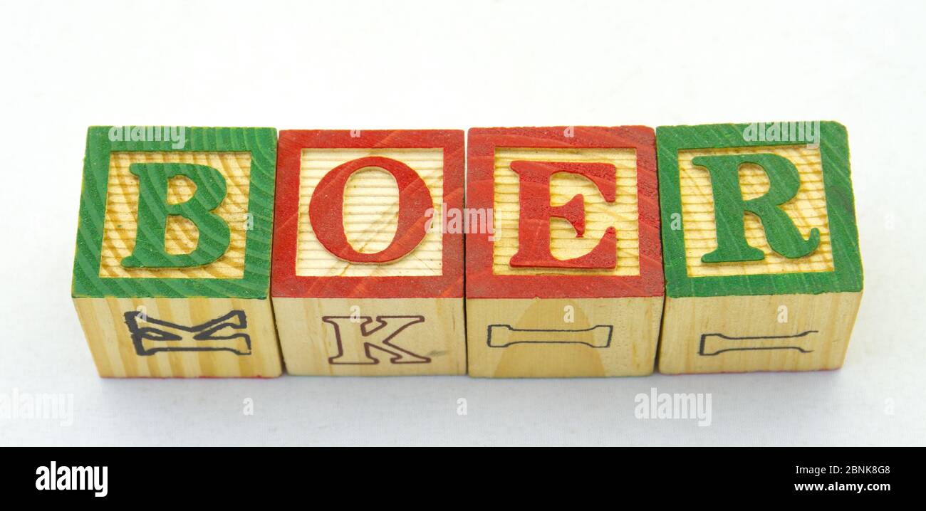 The Afrikaans term boer farmer visually displayed on a clear background ...