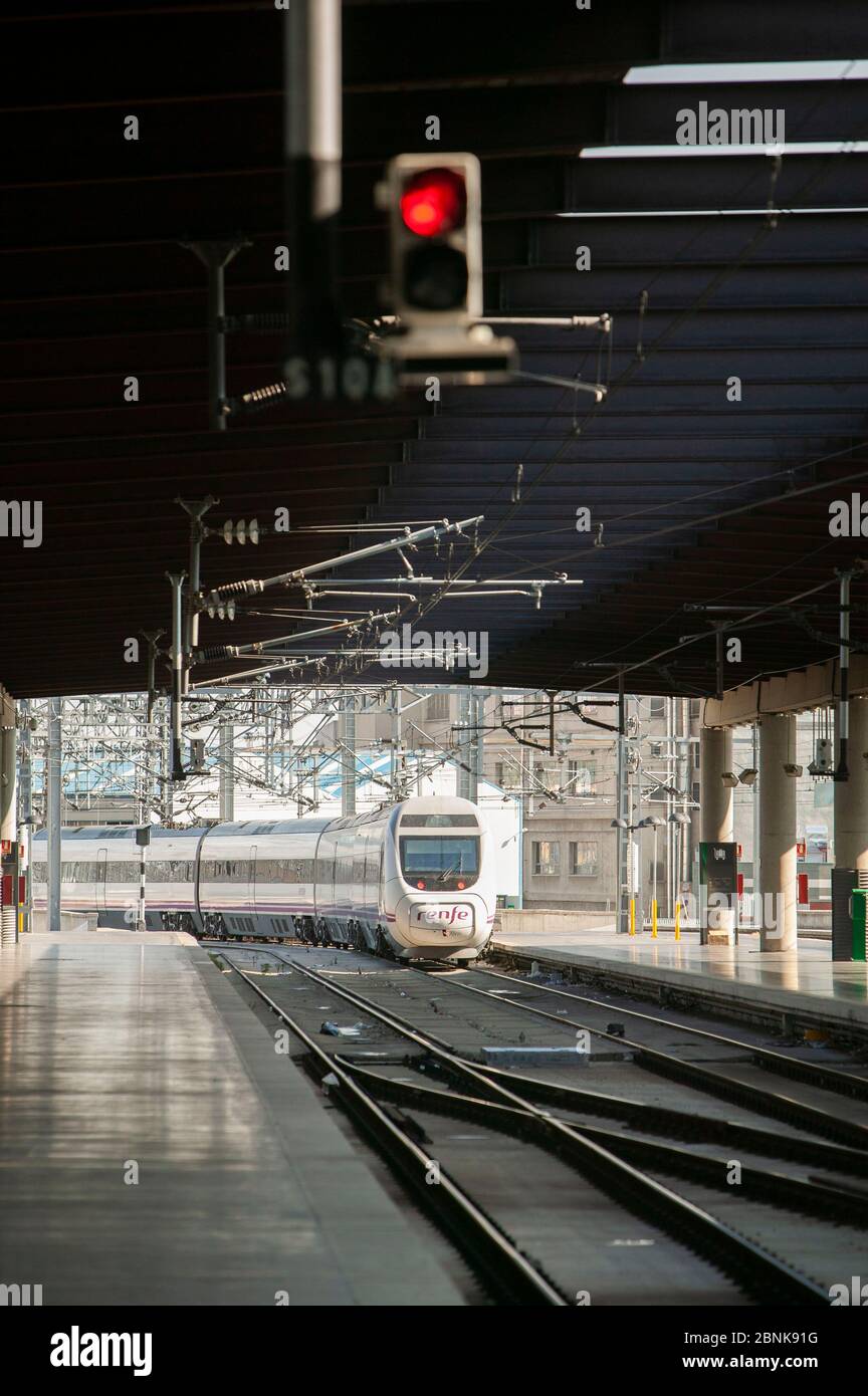 Train circulations in the Spanish railway network Stock Photo - Alamy