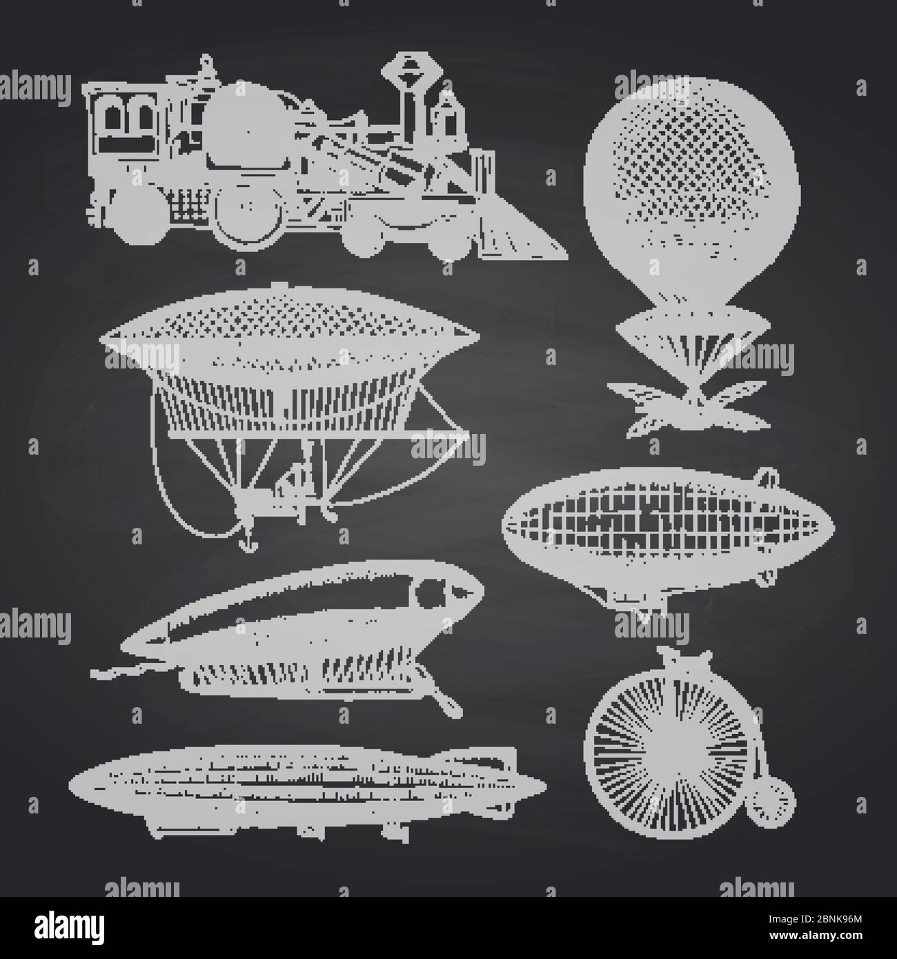 Vector dirigibles illustration Stock Vector Image & Art - Alamy