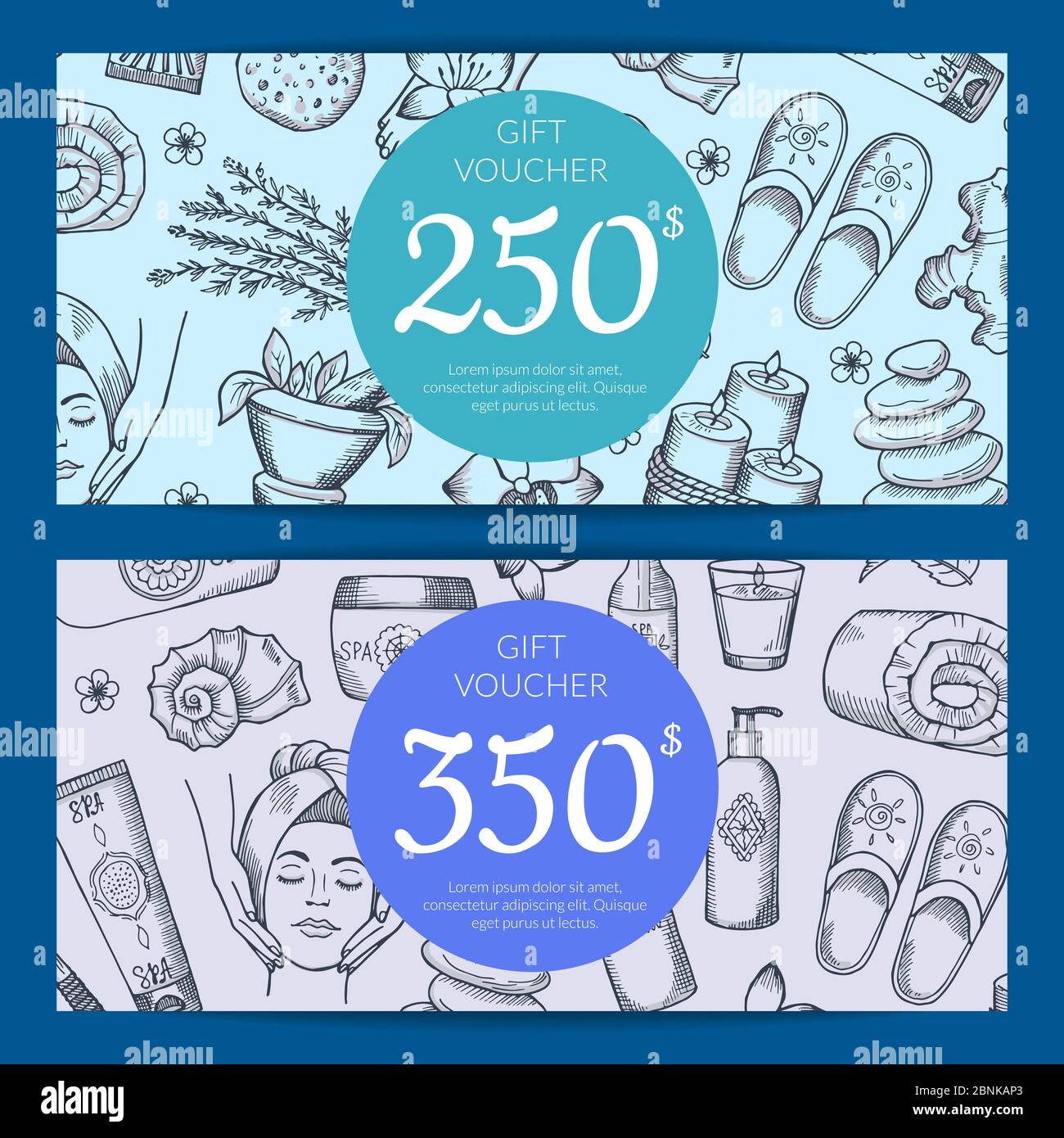 Vector hand drawn spa discount card Stock Vector Image & Art - Alamy