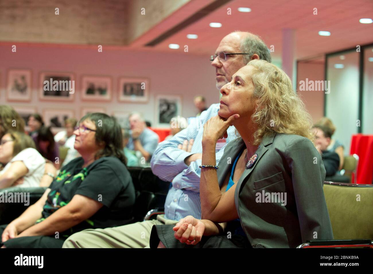 Austin, Texas USA, October 4, 2012: Central Texans sit attentively ...