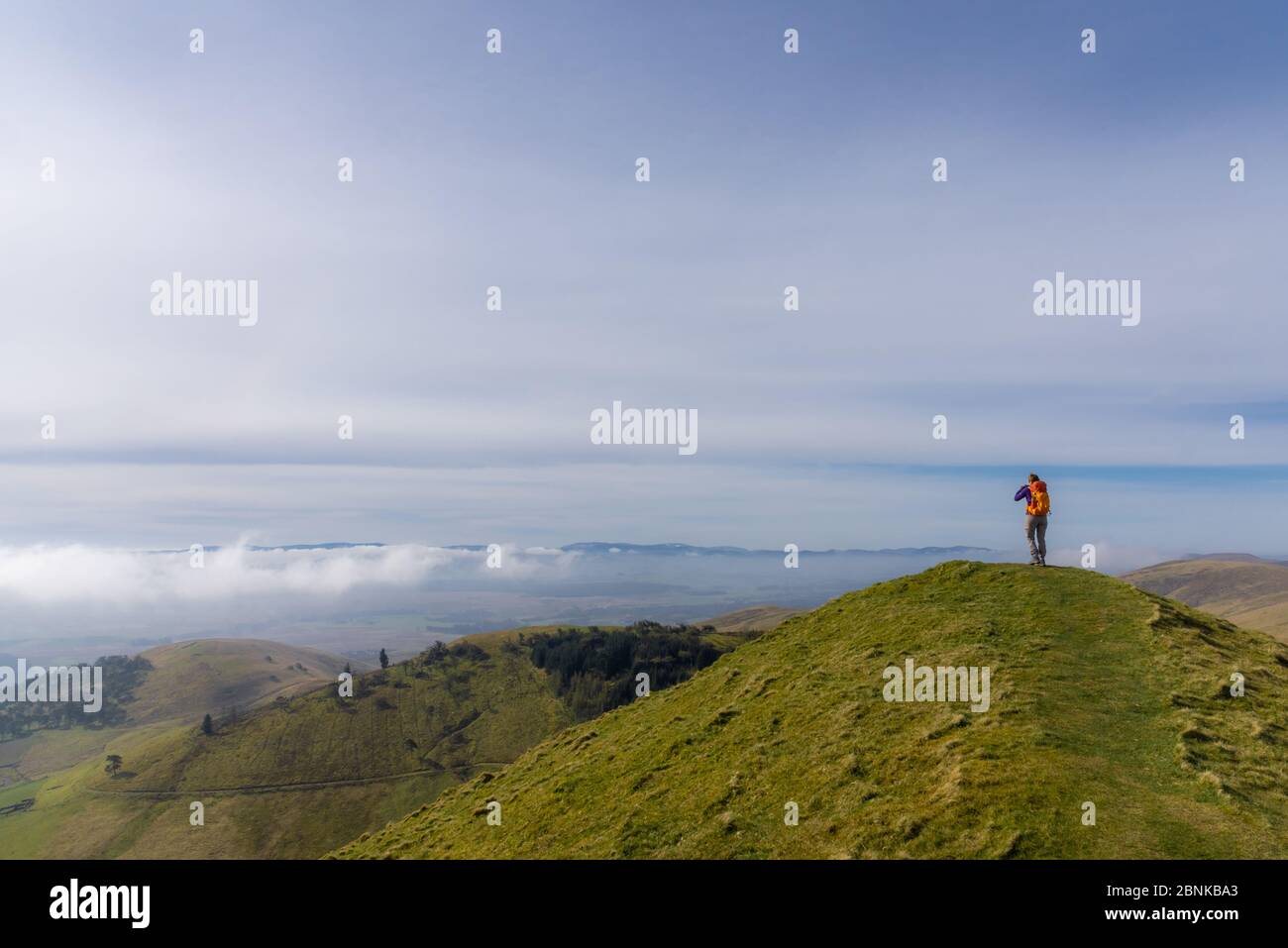 Ridge walk in Pentland hills, spring. Scotland Stock Photo - Alamy