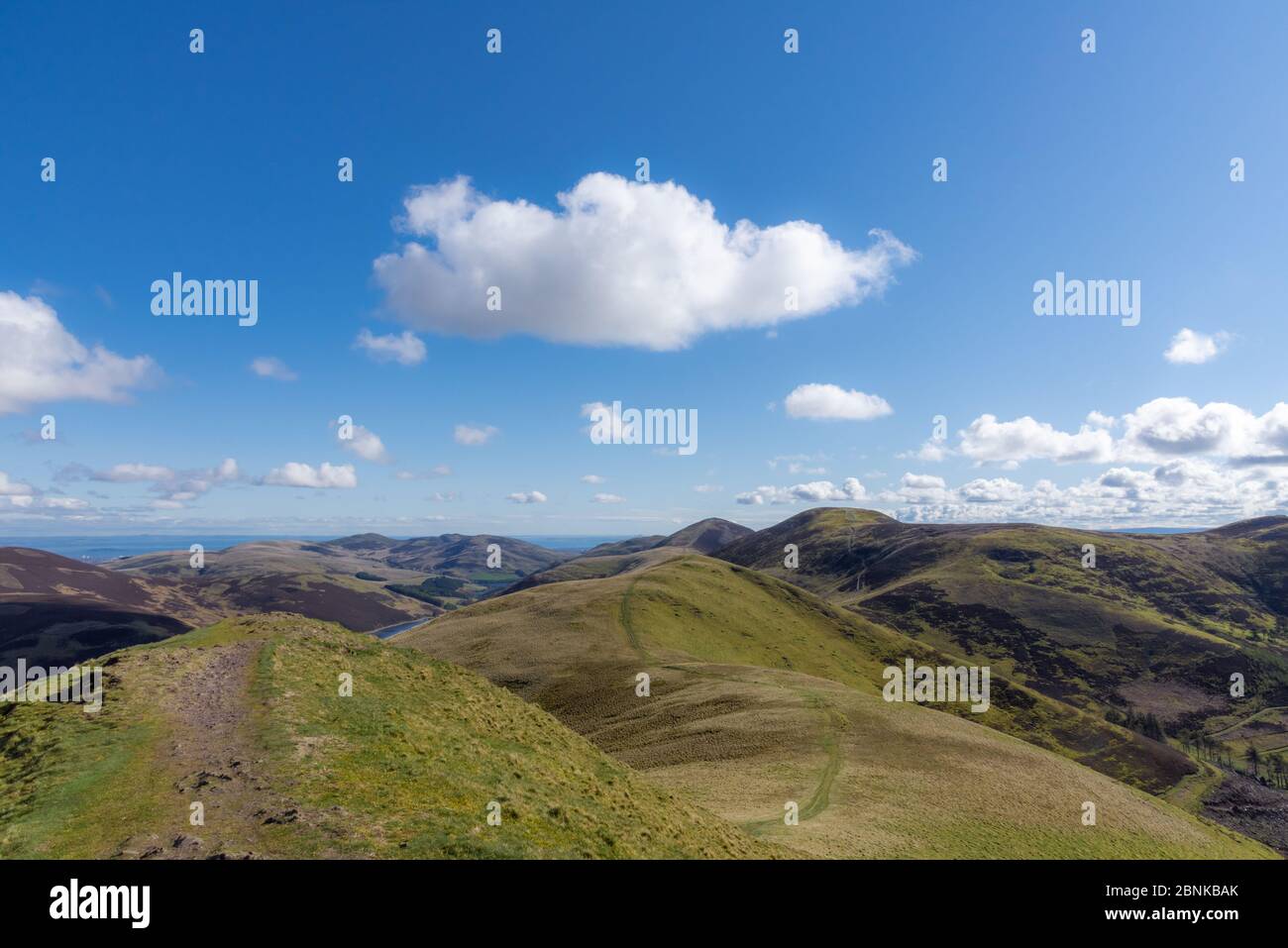 Ridge walk in Pentland hills, spring. Scotland Stock Photo - Alamy