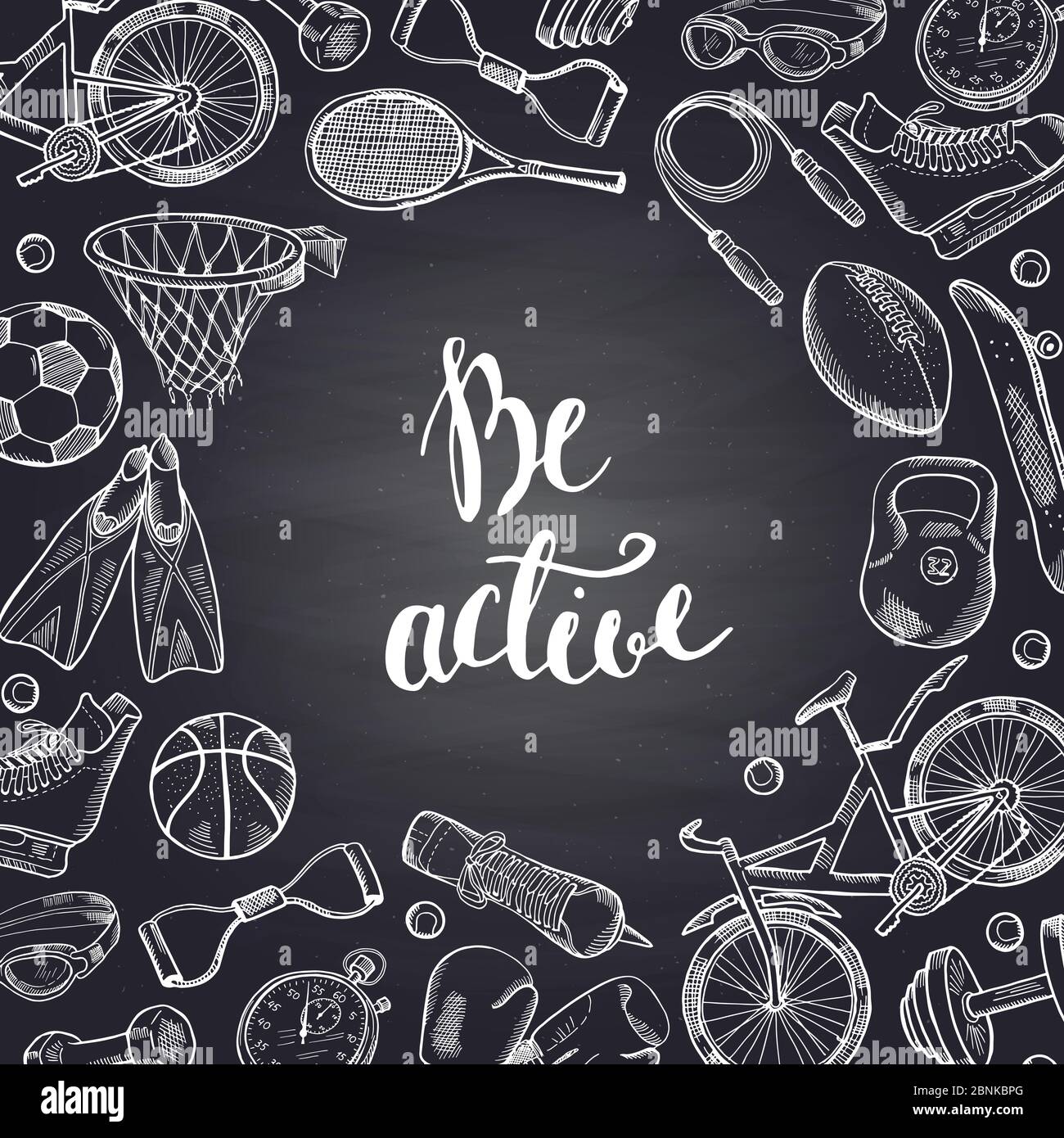 Sports Chalkboard Art 7+ Hundred Tennis Chalkboard Royalty Free