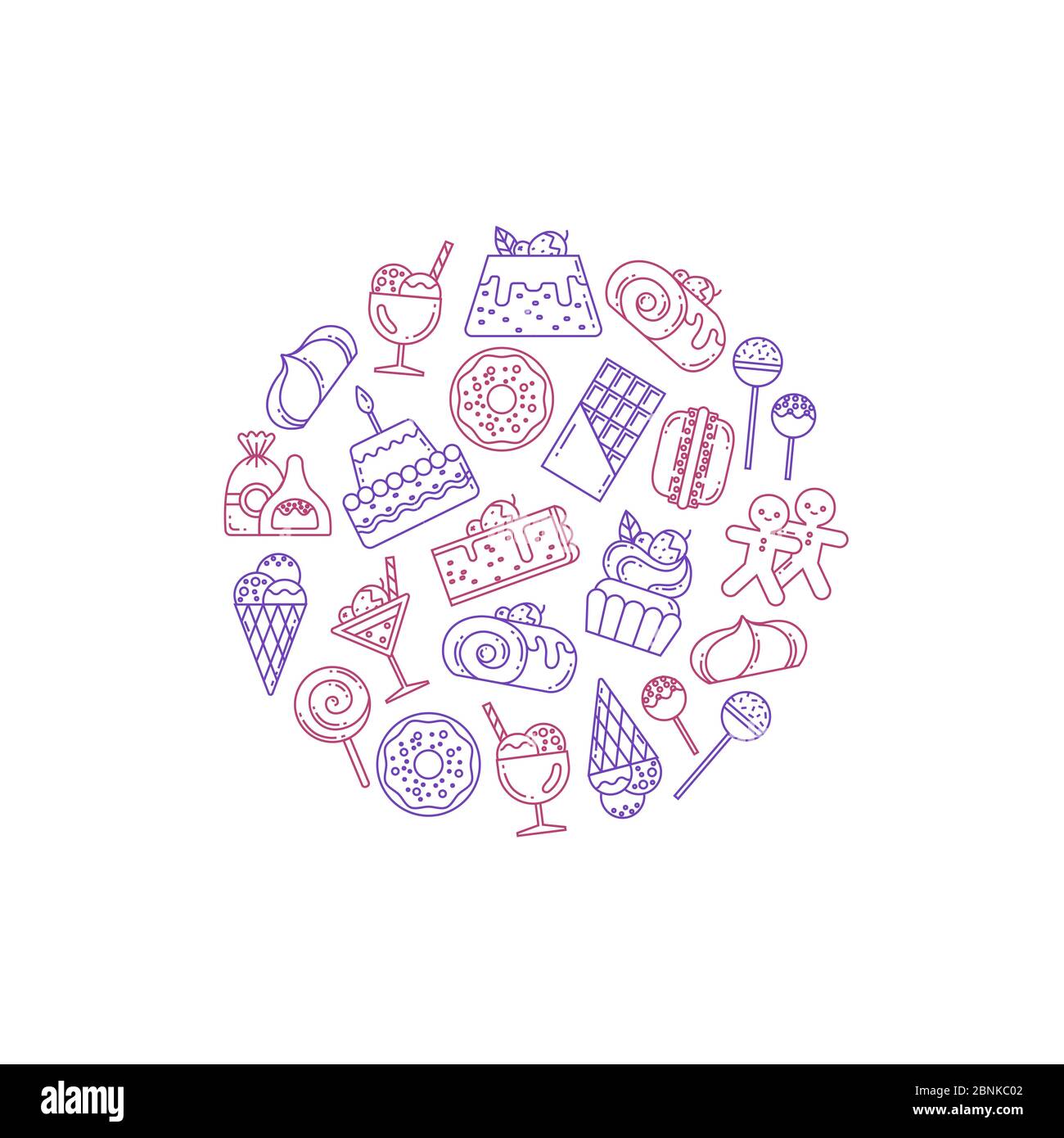Vector sweets icons illustration Stock Vector Image & Art - Alamy