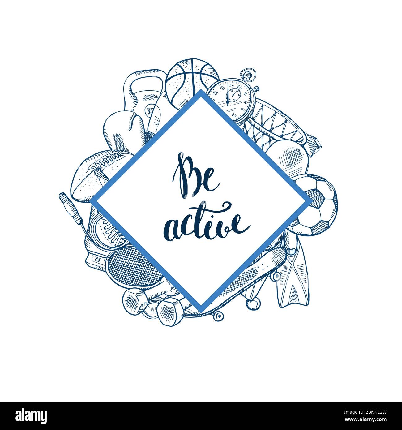 Vector hand drawn sports equipment Stock Vector Image & Art - Alamy