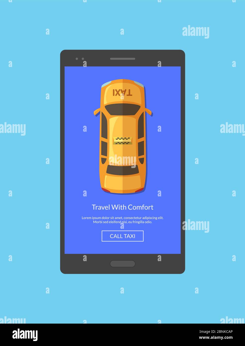 Yellow taxi cab top view Stock Vector Images - Alamy