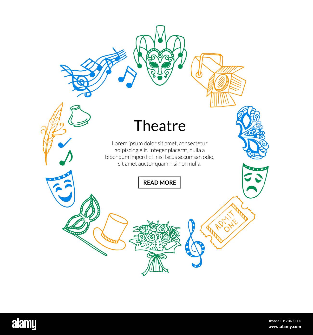 Theatre play set design sketch Stock Vector Images - Alamy