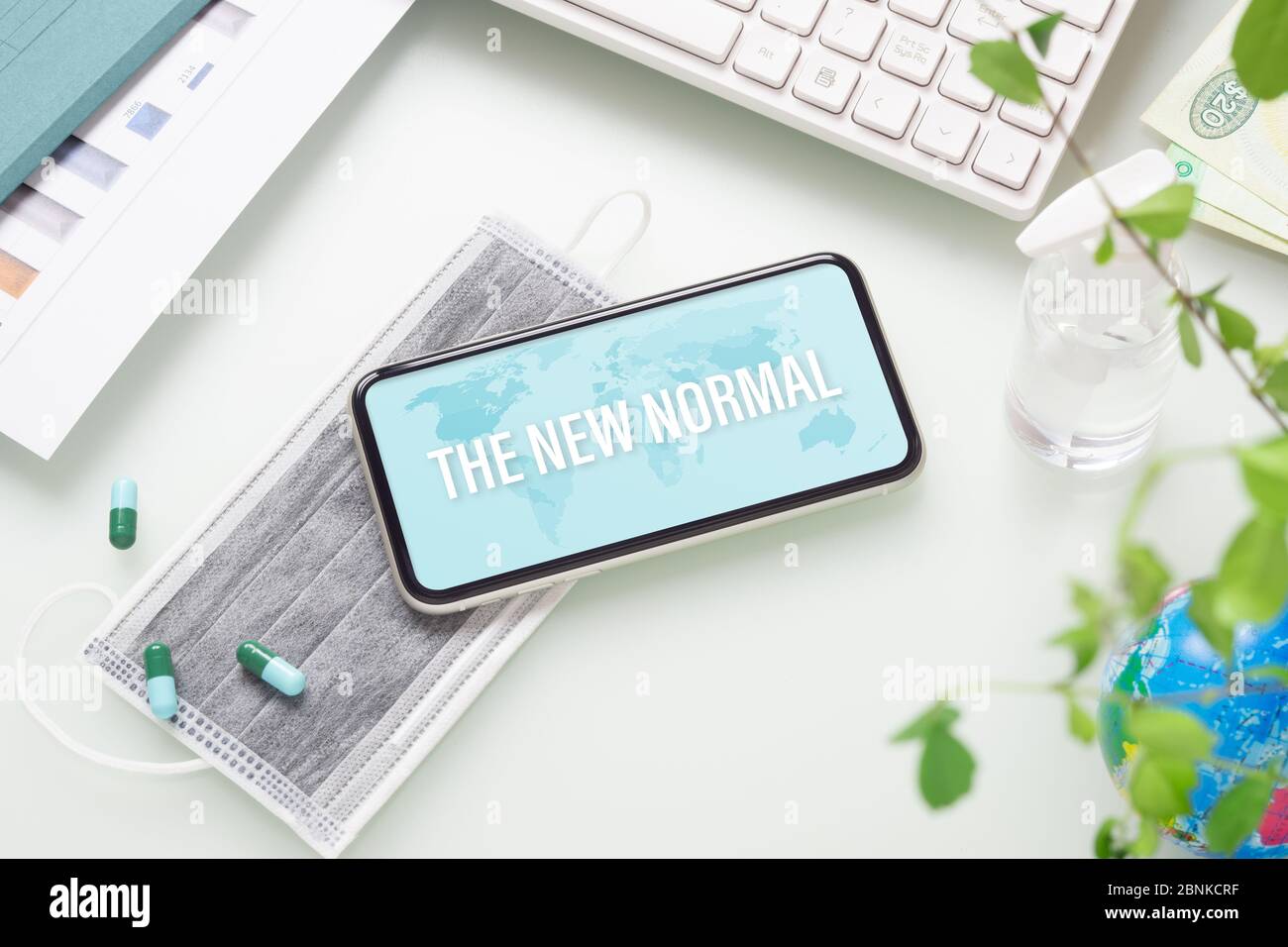 The new normal background concept. New normal after Covid19 coronavirus ...