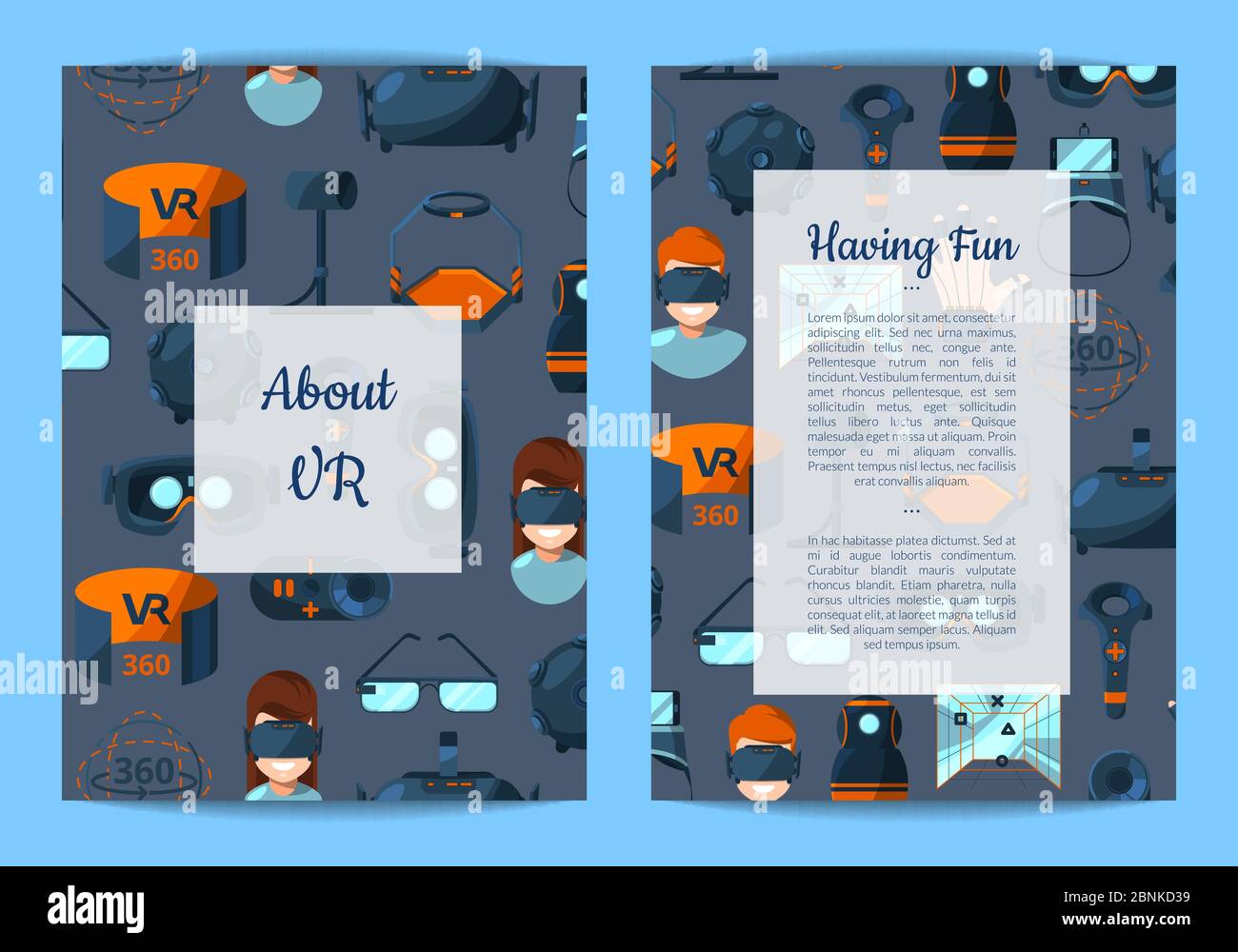 Vector card, flyer or brochure template VR Stock Vector Image & Art - Alamy