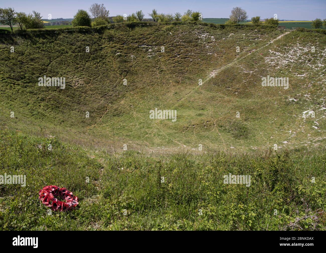 Lochnagar Crater caused by a British mine during World War One, Albert ...