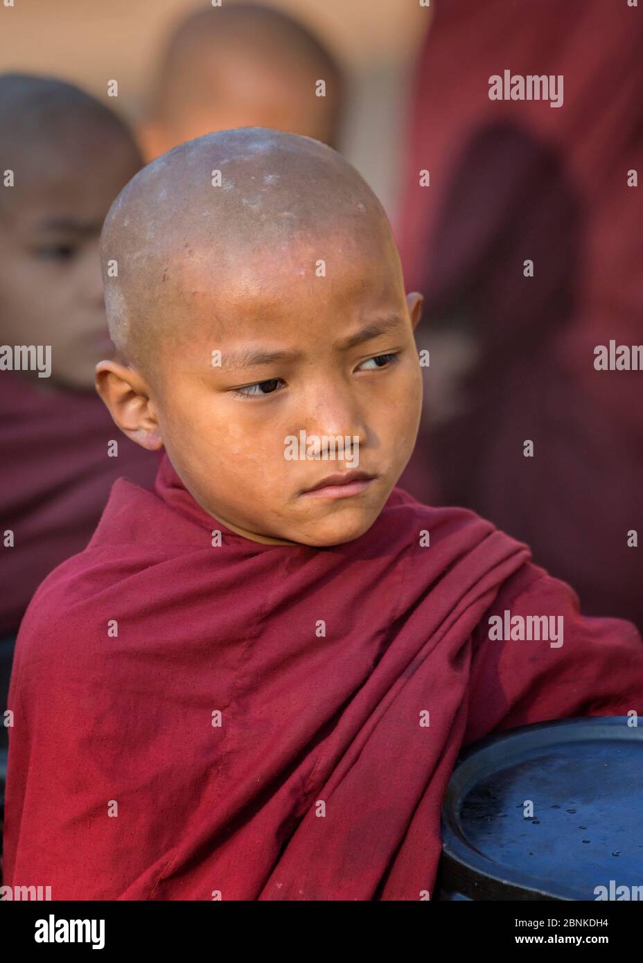 Burmese buddhist monks in red robes hi-res stock photography and images ...