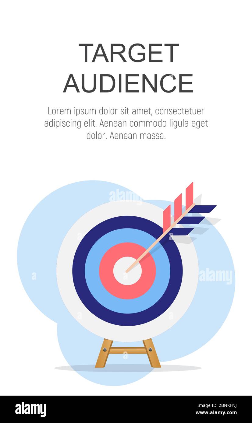 Target Audience Concept Flat Background. Vector Illustration Stock ... Target Audience Concept Flat Background. Vector Illustration Stock ...
