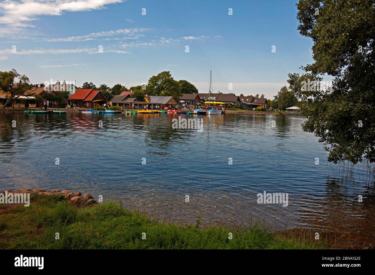 Baltic States, Lithuania, Trakei, waterfront, Galve Lake Stock Photo ...