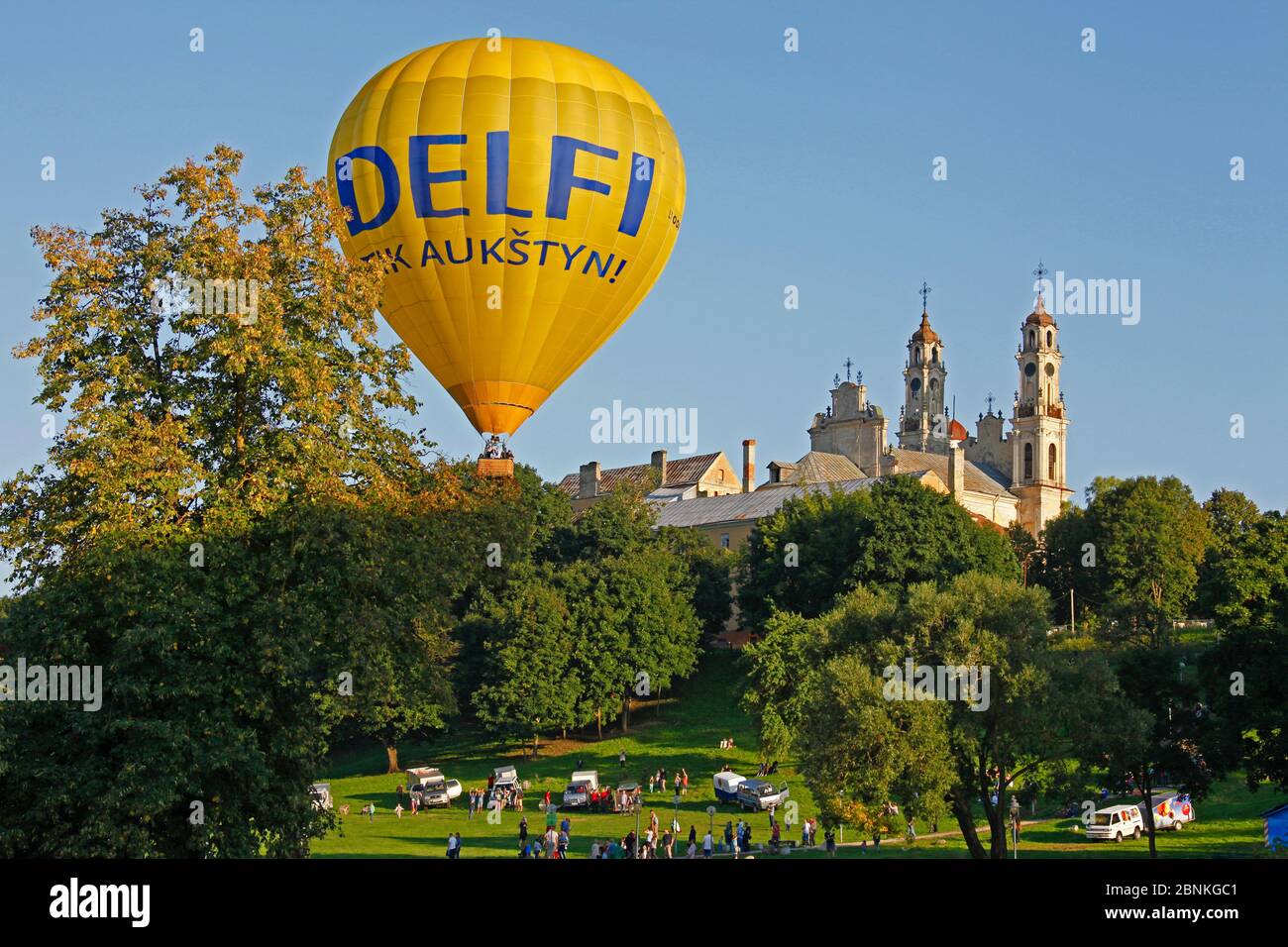 Baltic States, Lithuania, Vilnius, capital city, sightseeing flight ...