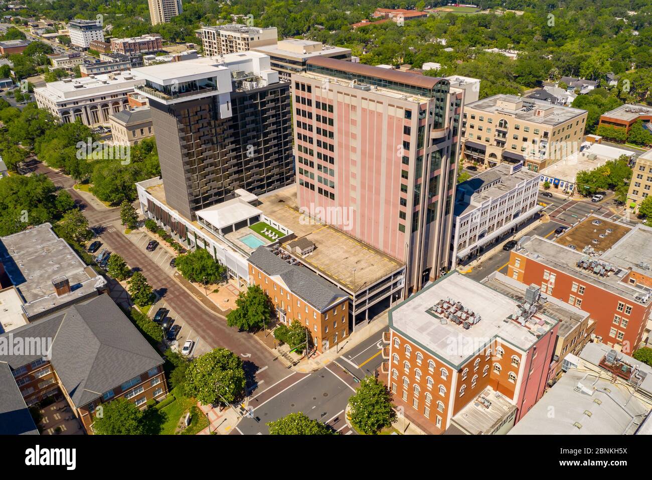 Aerial photo business buildings Downtown Tallahassee FL Stock Photo - Alamy