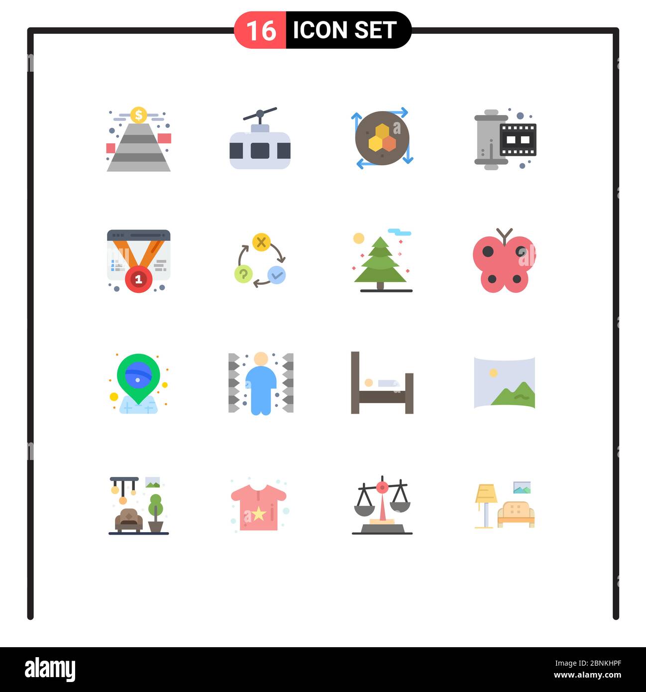 Stock Vector Icon Pack of 16 Line Signs and Symbols for badge ...
