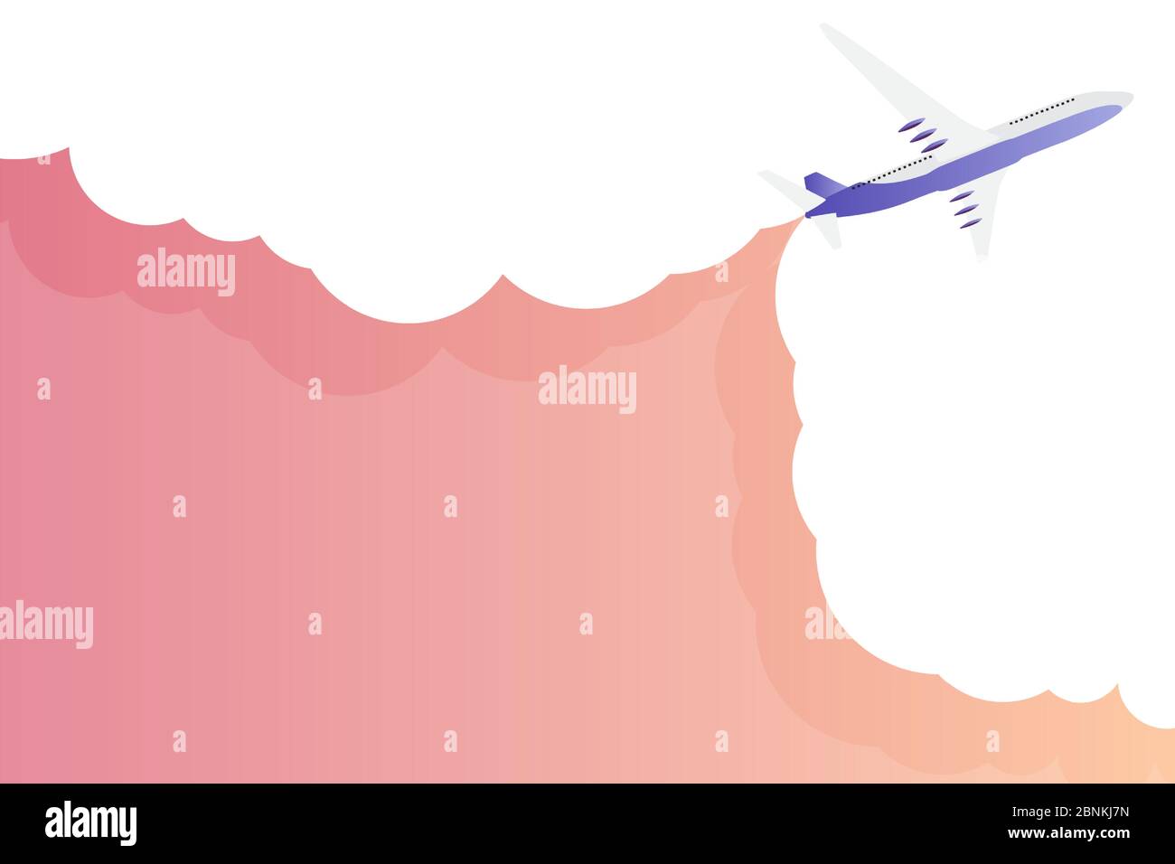 Travel background with Airplane and Sky with Cloud. Vector Illustration ...
