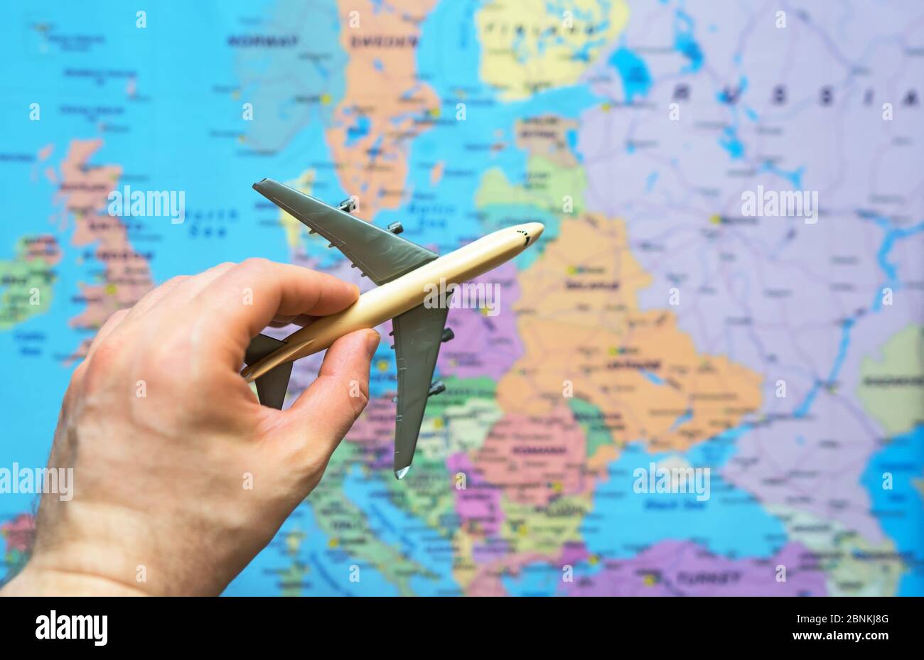 Model plane on map hi-res stock photography and images - Alamy