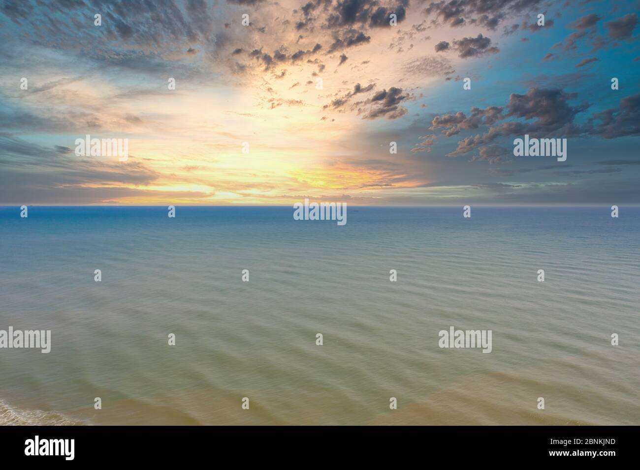 Aerial photo Atlantic Ocean with blue skies Stock Photo - Alamy