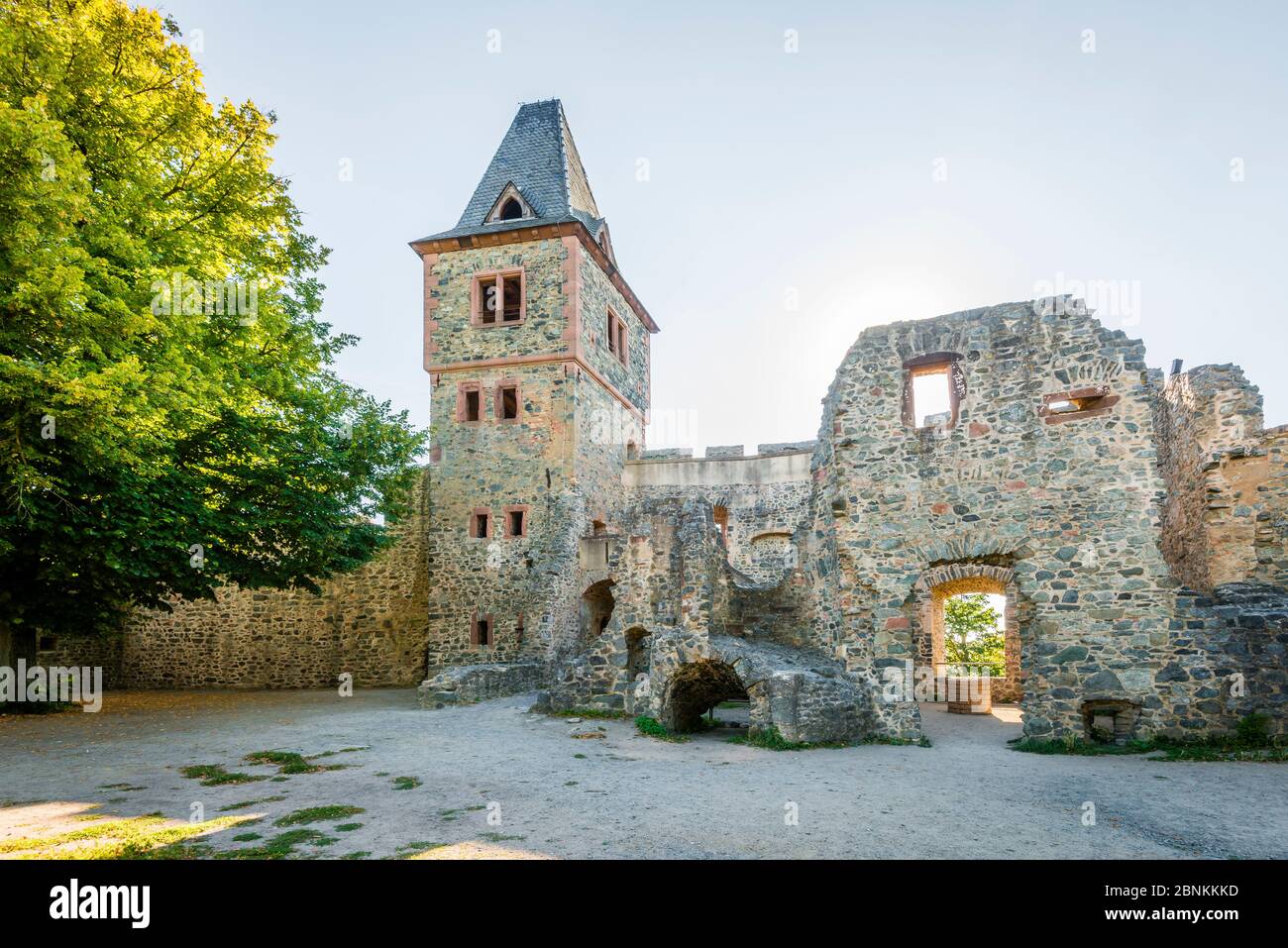 Frankenstein Castle south of Darmsatdt, Eberstadt, Odenwald, mystical ...