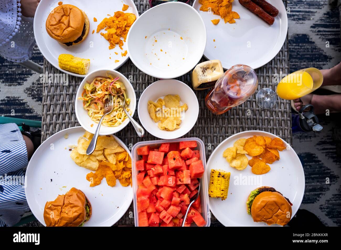 Summer outdoor Lunch Stock Photo - Alamy