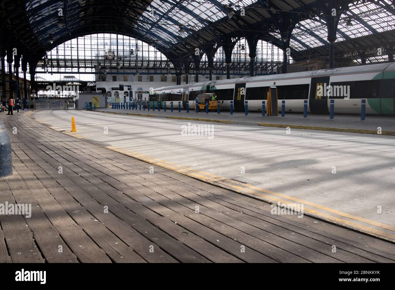 Inside empty Brighton Train Station UK Stock Photo - Alamy