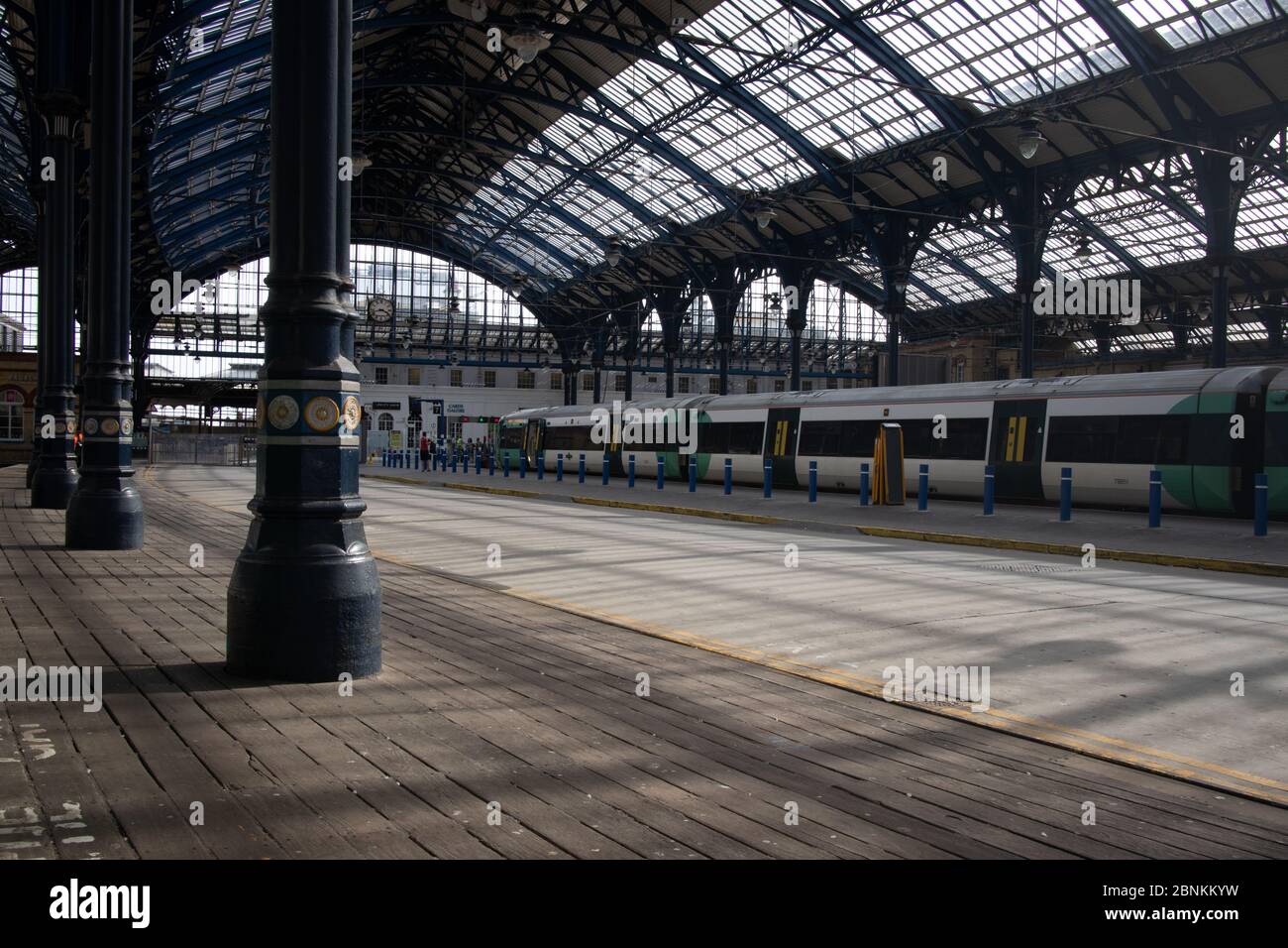 Inside empty Brighton Train Station UK Stock Photo - Alamy