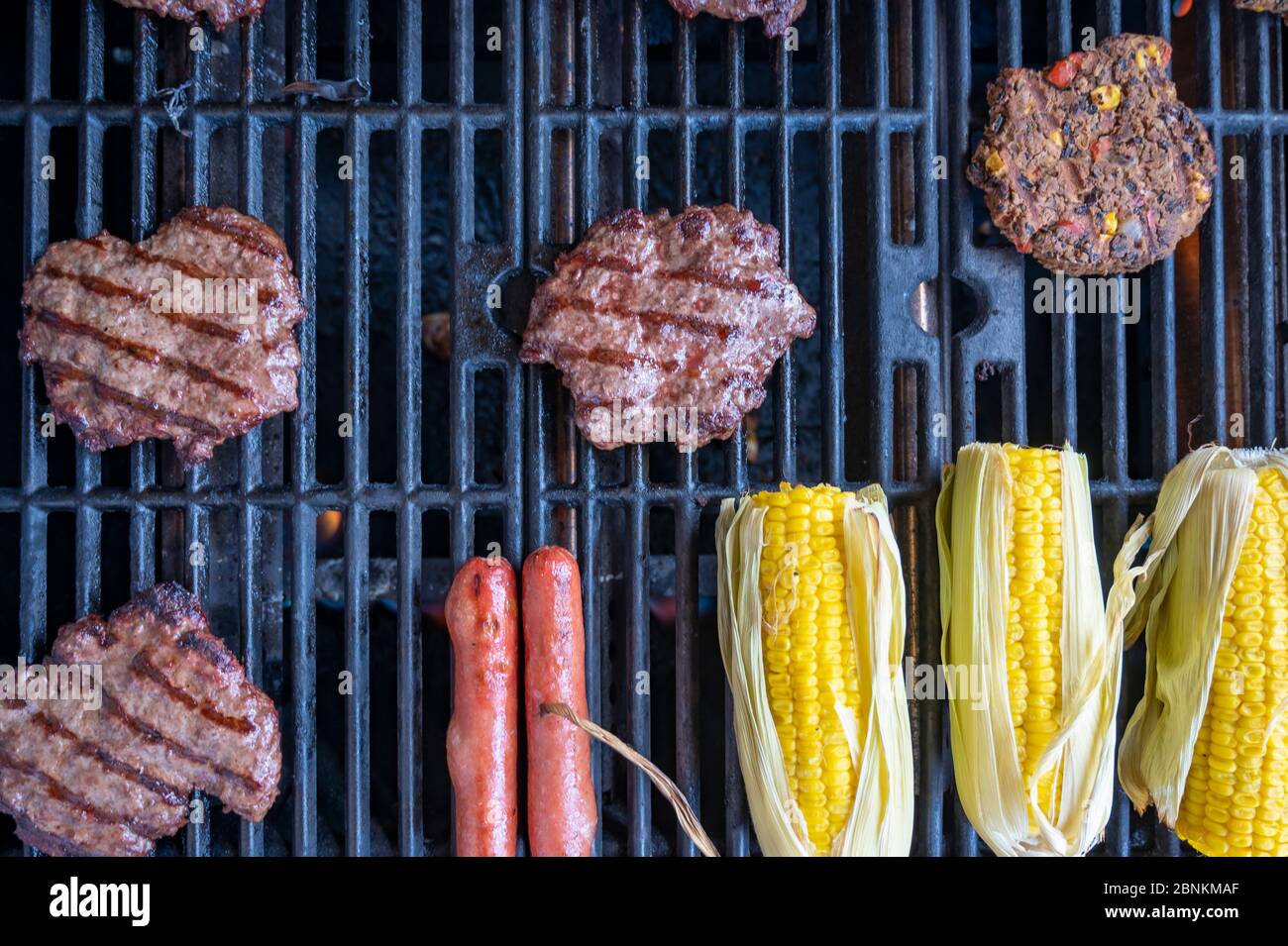 Bbq ribs grilling smoke hi-res stock photography and images - Alamy