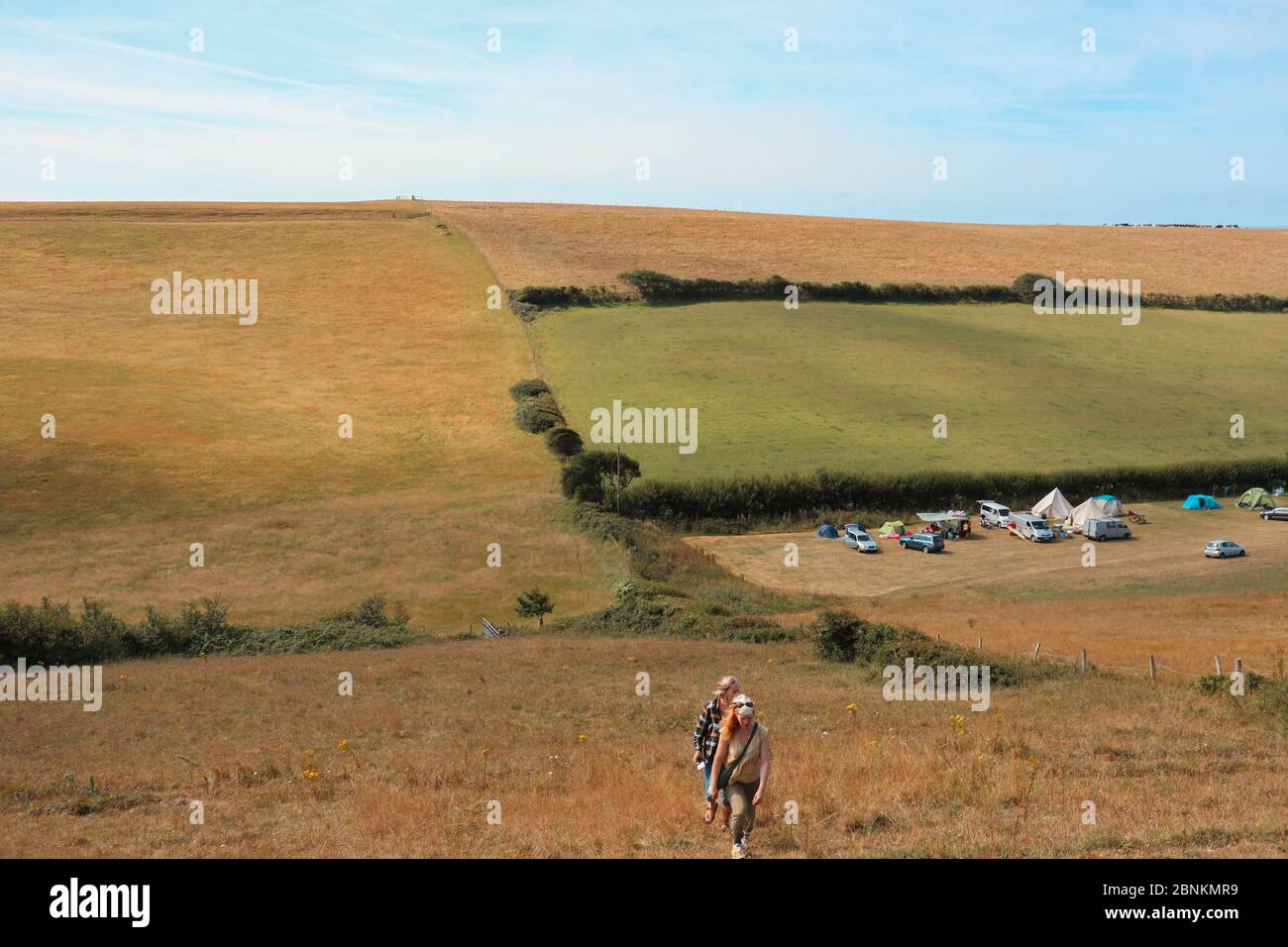 Isle of Wight Compton Farm Campsite near Brook on the southwest coast ...