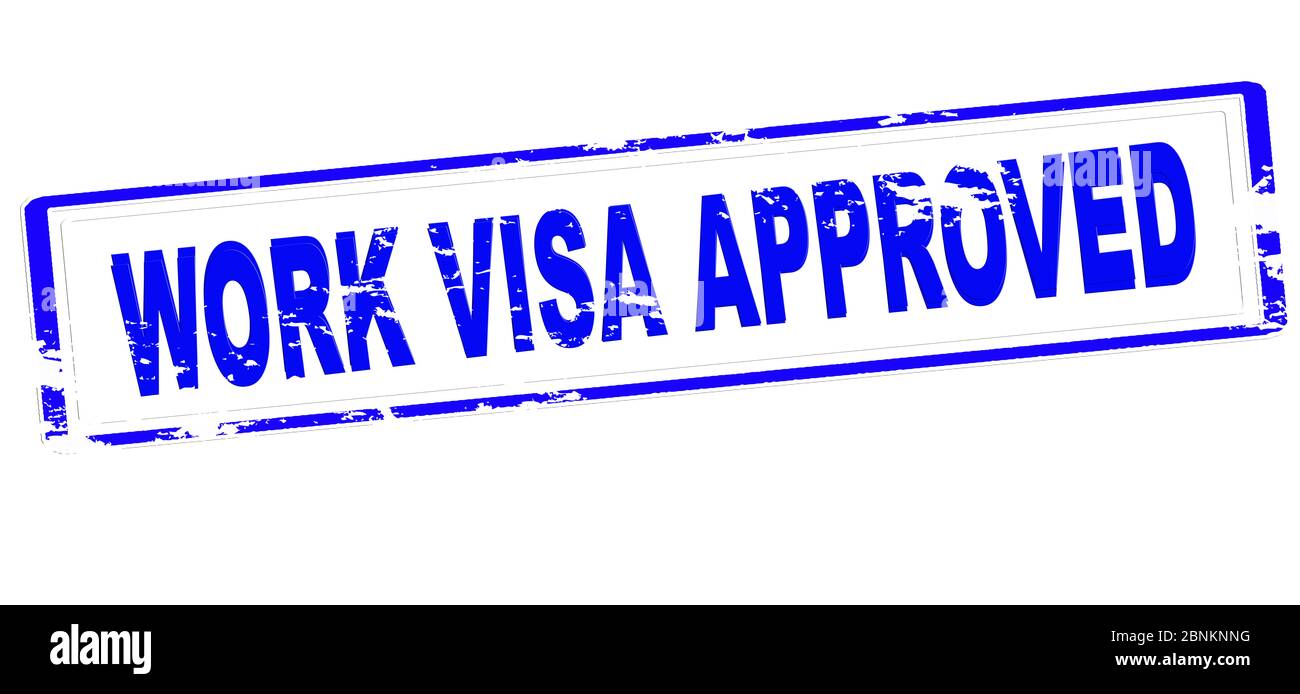 Work visa rubber stamp hi-res stock photography and images - Alamy