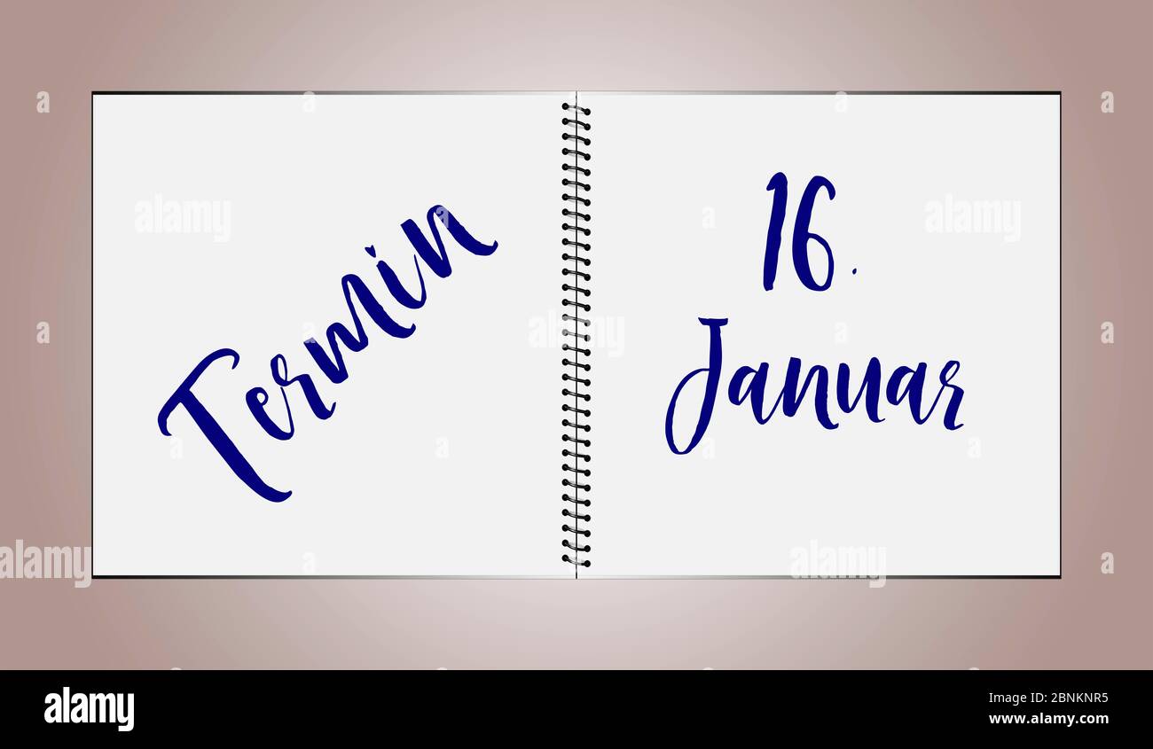 16th of january calendar hi-res stock photography and images - Alamy