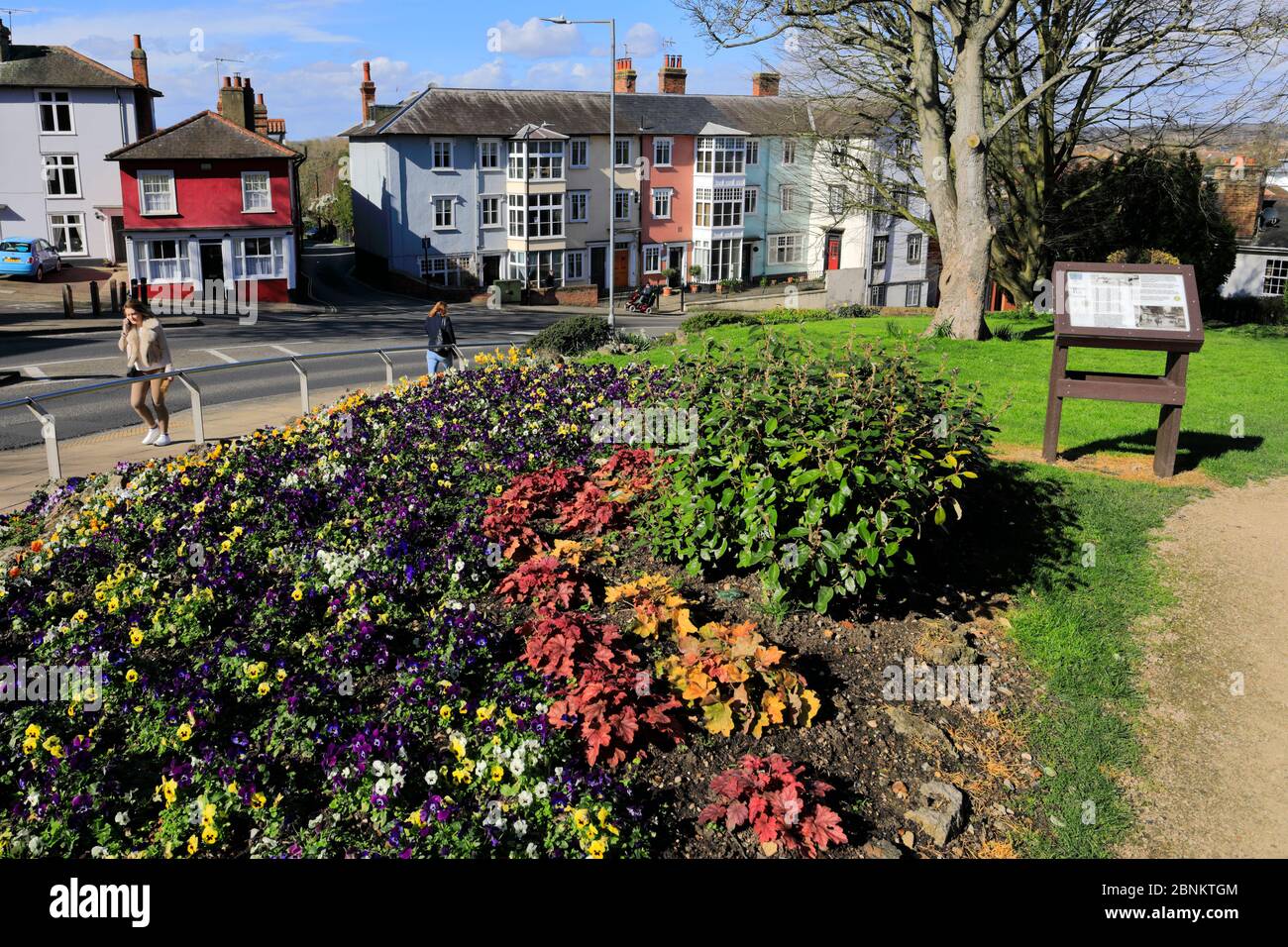 Market Hill gardens, Maldon town, Essex County, England, UK Stock Photo ...