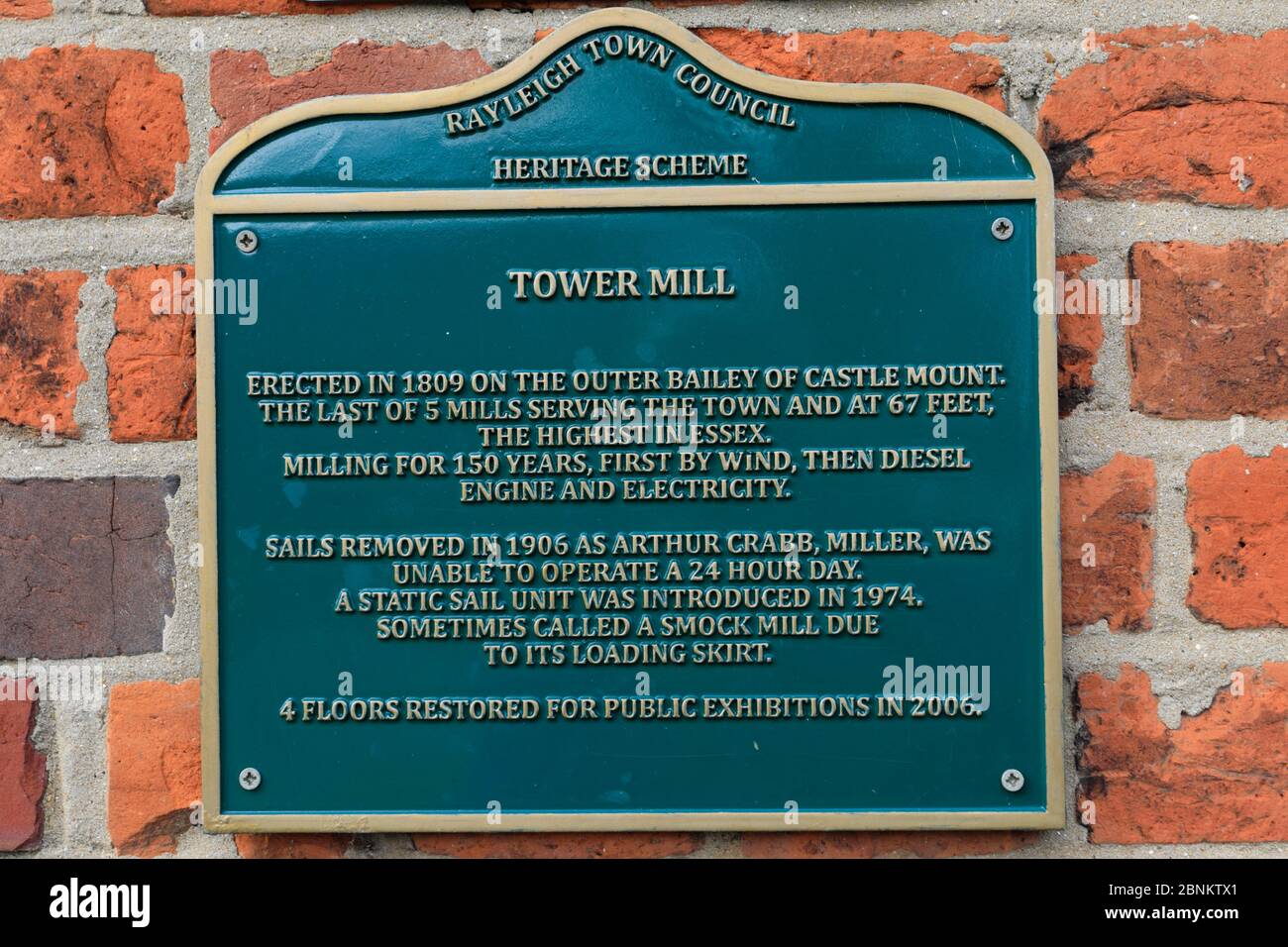The Tower Mill, Rayleigh town, Essex County, England, UK Stock Photo ...