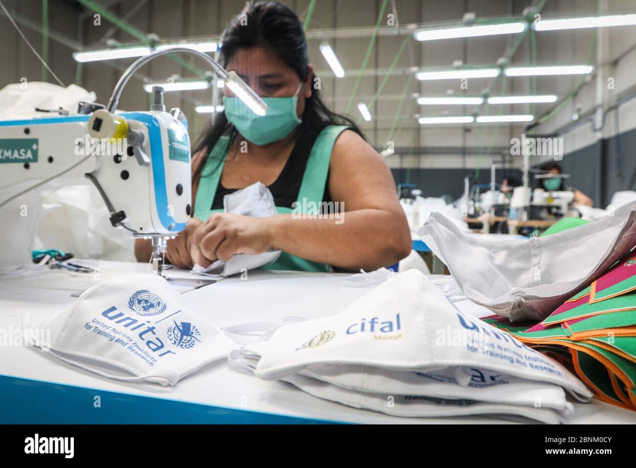 May 15, 2020: 15 May 2020 (Malaga) A textile protective garment factory ...