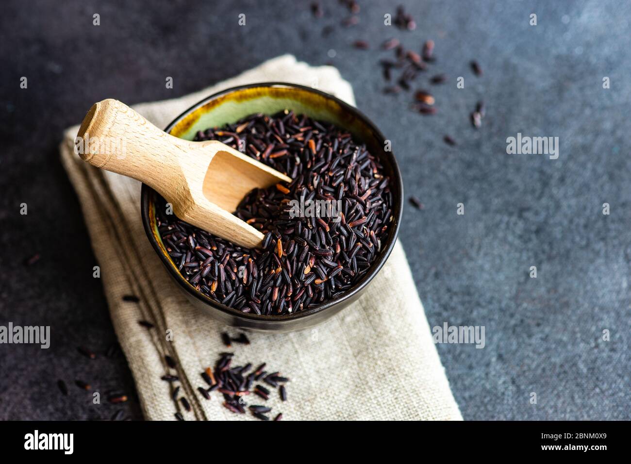 Organic black rice Stock Photo - Alamy
