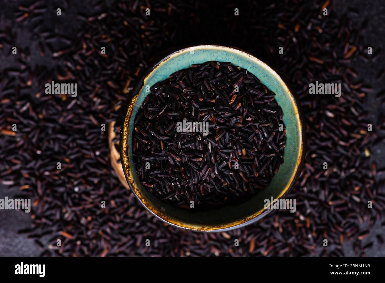 Organic black rice Stock Photo - Alamy