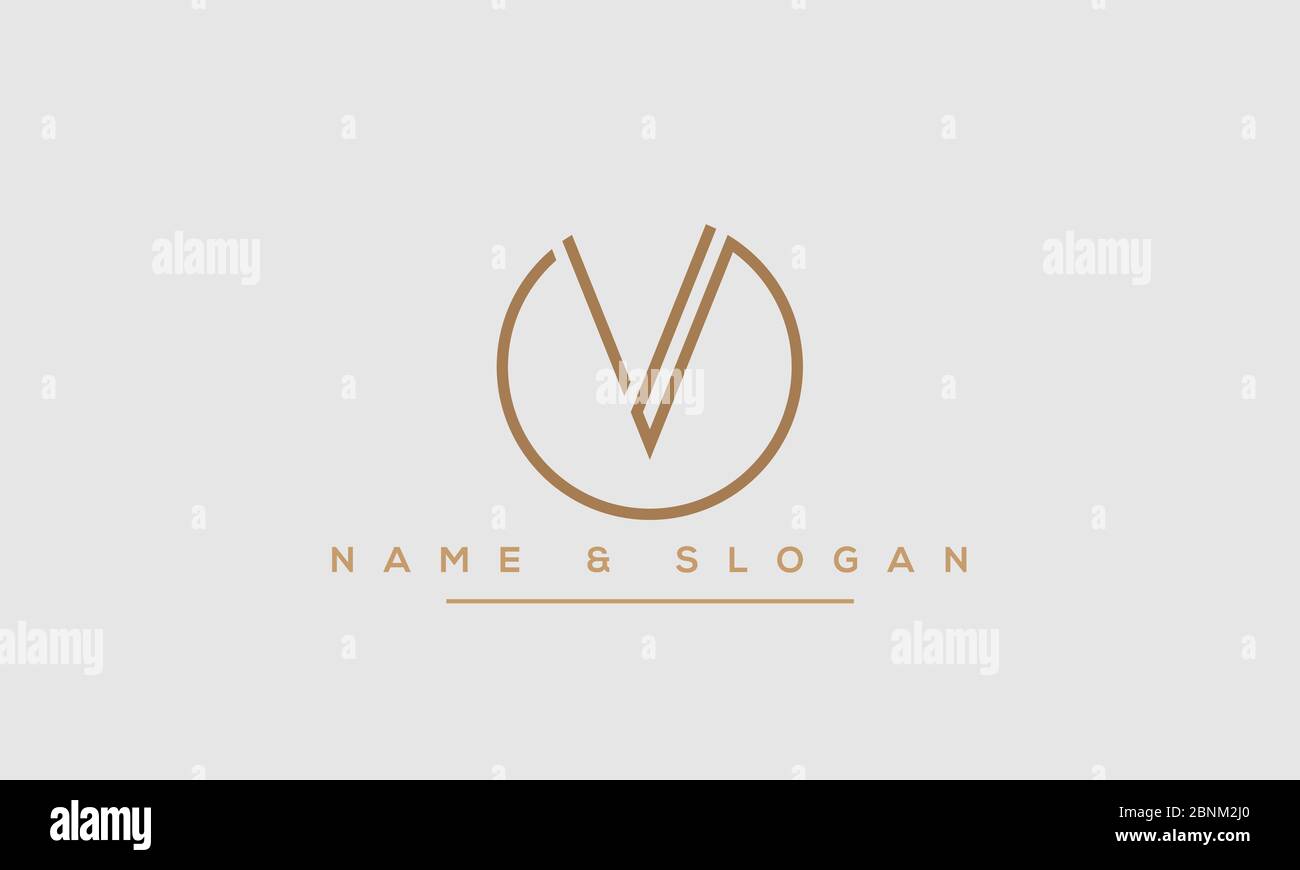 Abstract Letter V, VV Logo Monogram Stock Vector Image & Art - Alamy
